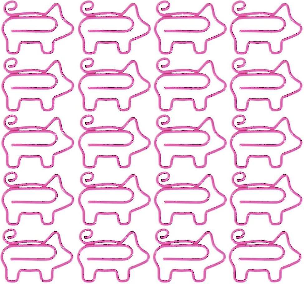 50 Pieces Pig Paper Clip Funny Paper Clips Stationery Clips For Kids ...