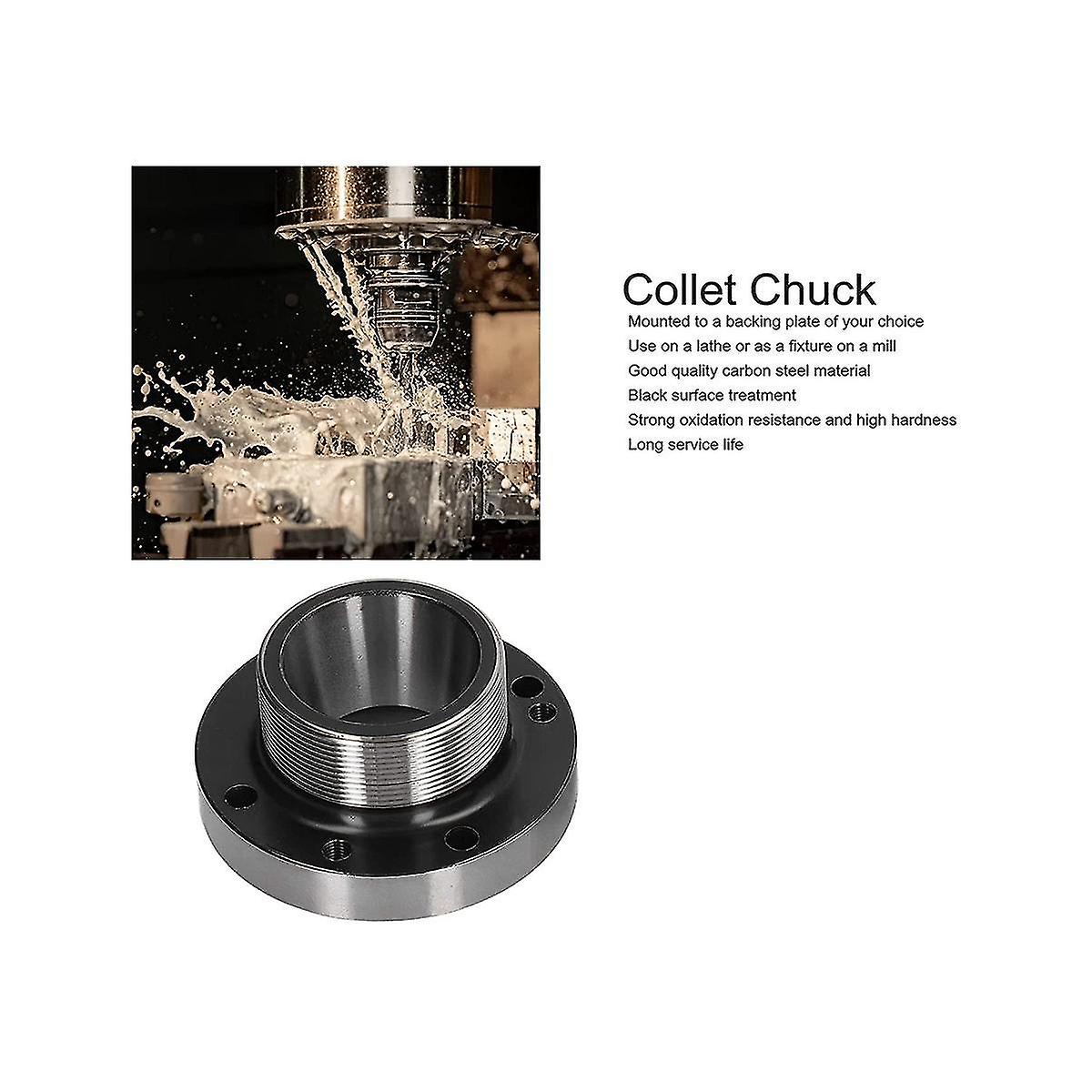 Lathe Collet Chuck, Carbon Steel 7 Holes Lock 0.005 Accuracy Er50 ...