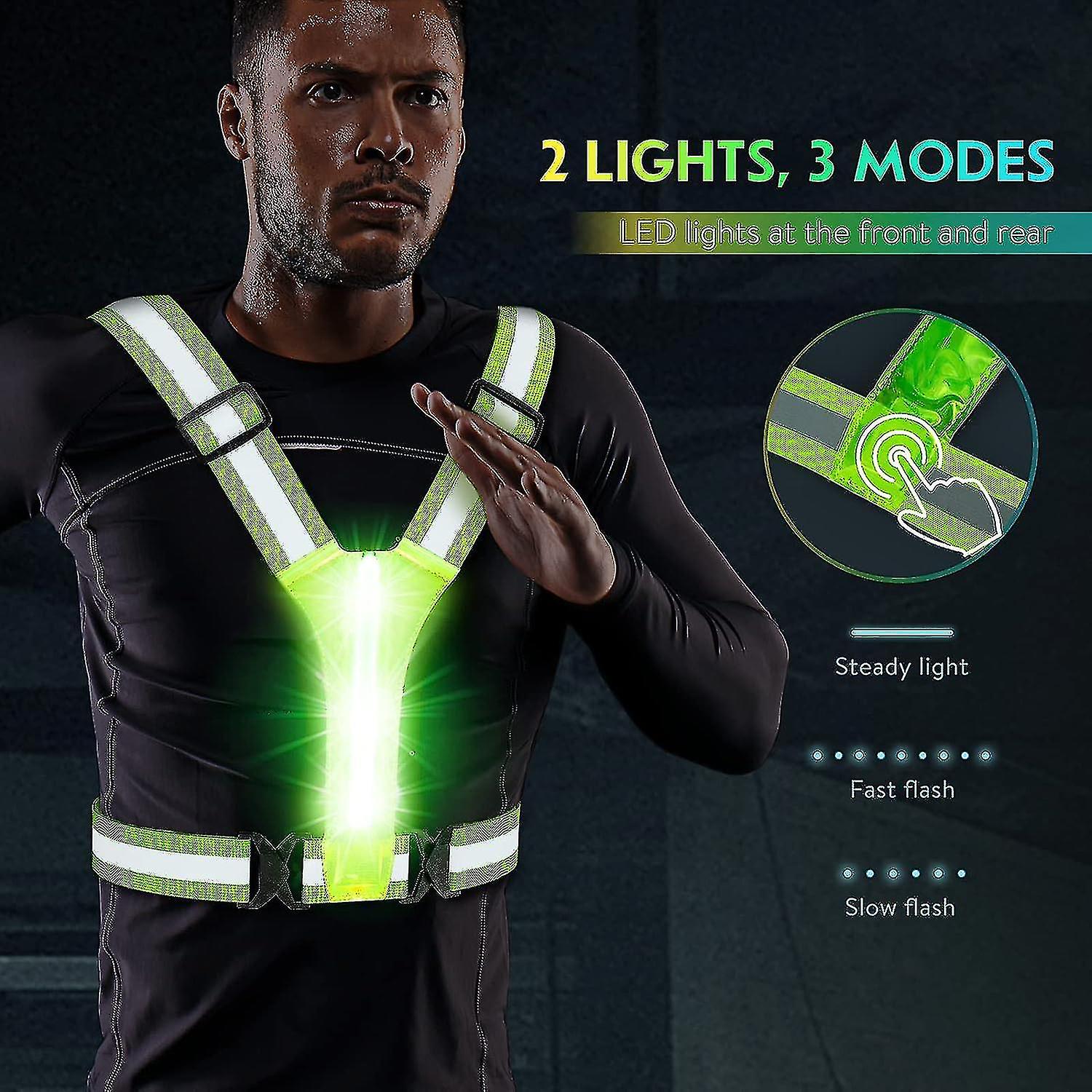 Usb Rechargeable Safety Led, Running Vest With Safety Indicator And ...