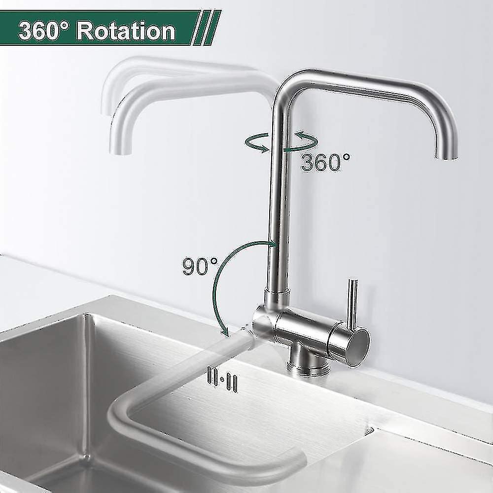 Folding Kitchen Tap 360 Swivel Sink Mixer | Fruugo UK