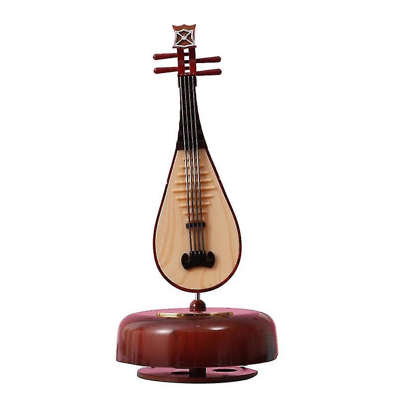 Chinese Lute Music Box Classical Wind Up Twirling Music Box Rotating ...