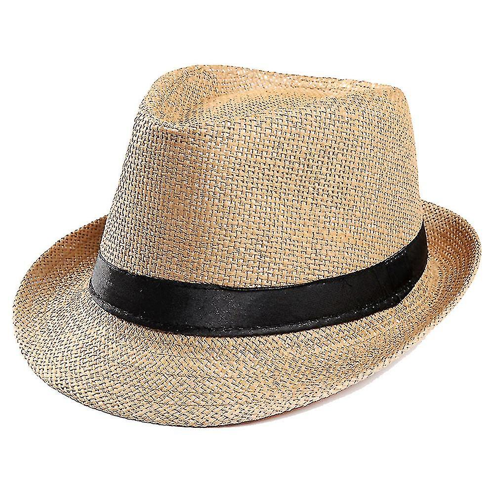 Halmhatt Kvinna Sommar Solhatt Liten Topphatt Solskyddshatt Utomhus ...