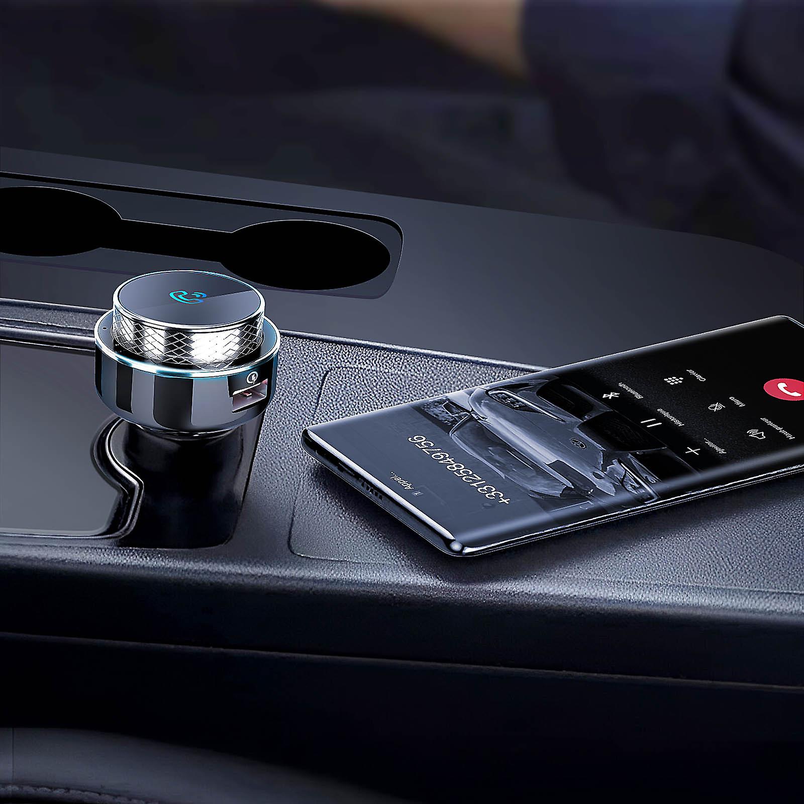 FM transmitter Cigaretteer charger 2x USB MicroSD, Black | Fruugo UK