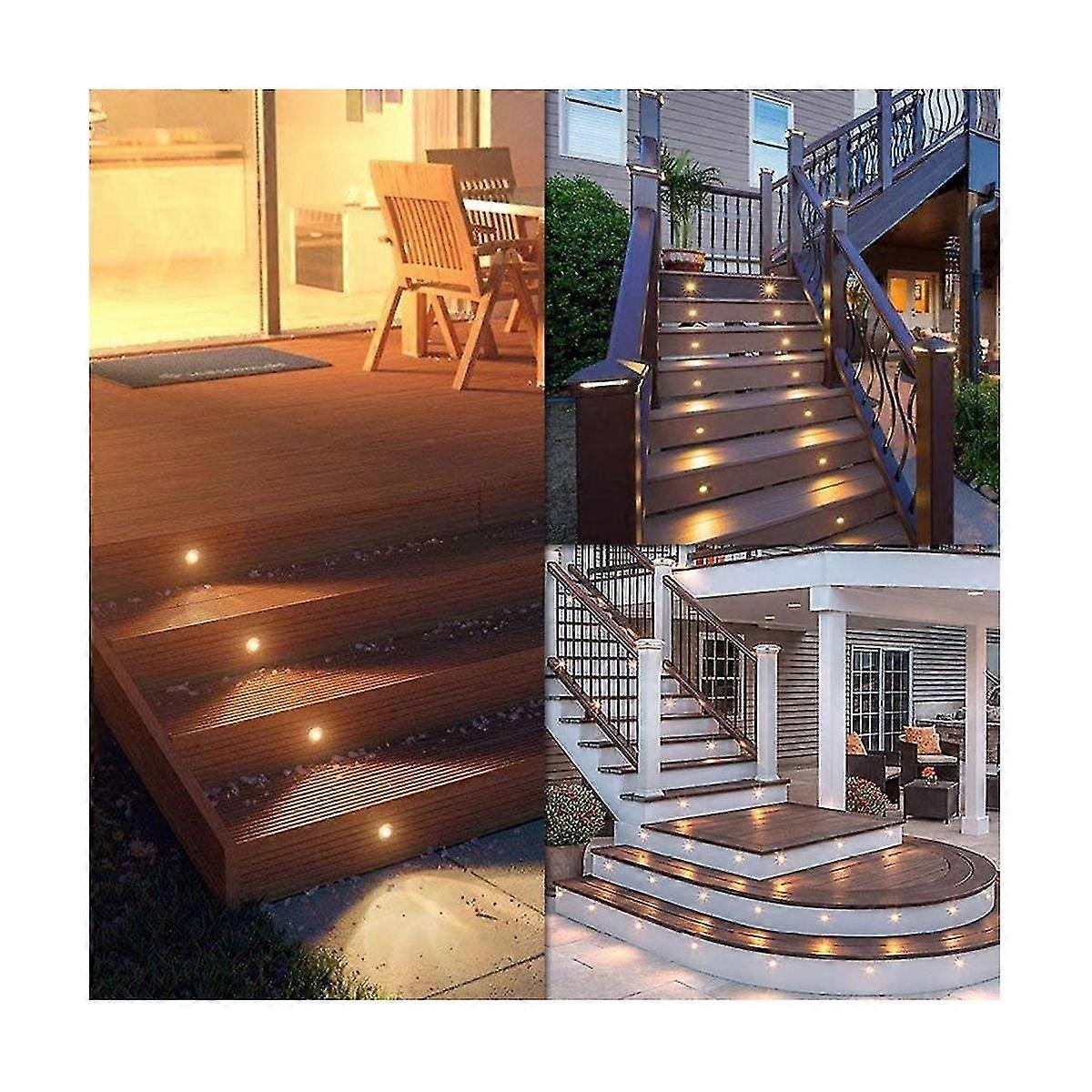 10pcs Outdoor Led Deck Light Ip67 Waterproof Recessed Stair Deck Lights ...