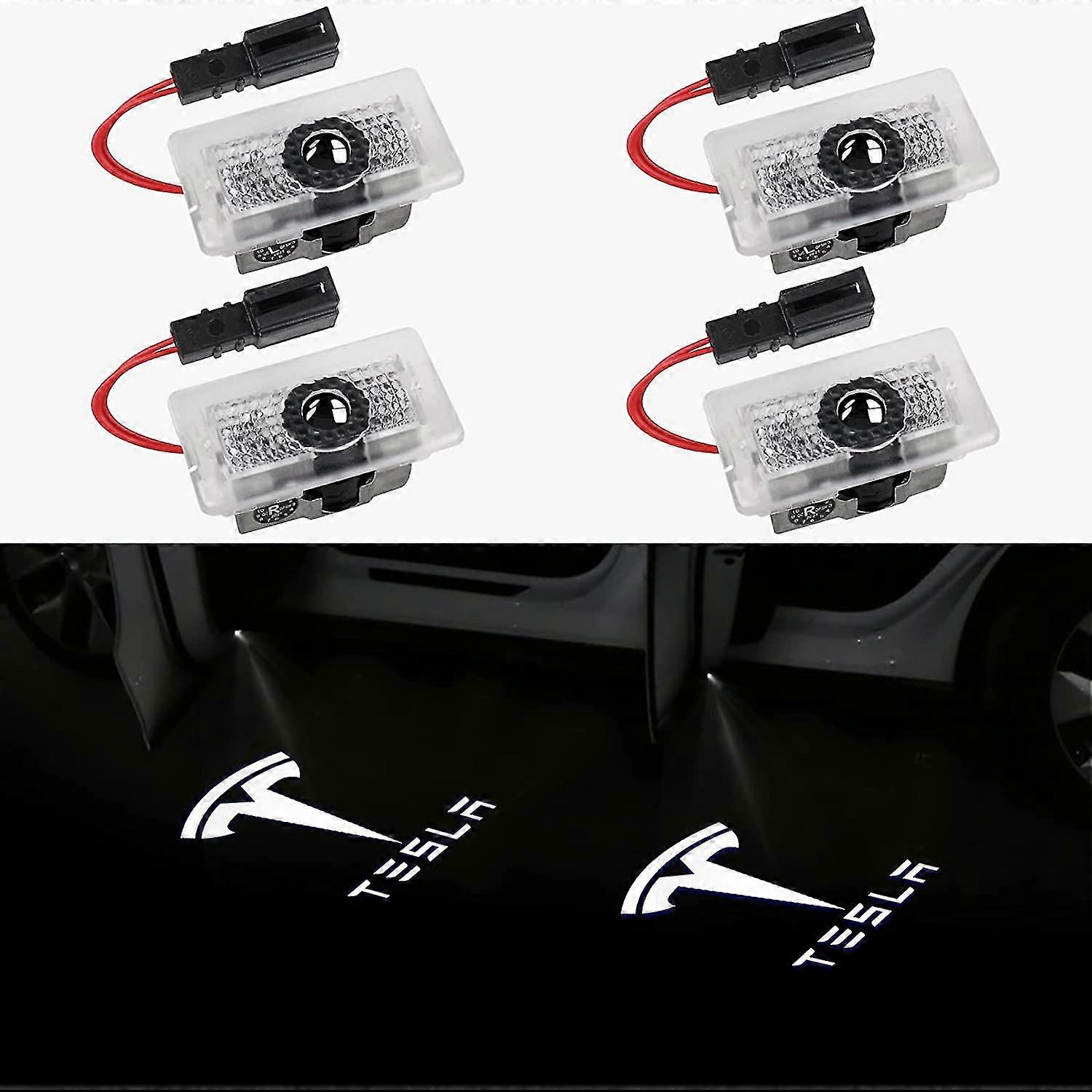 Door Logo Projector Light Welcome Light Step Light For Tesla Model 3 ...