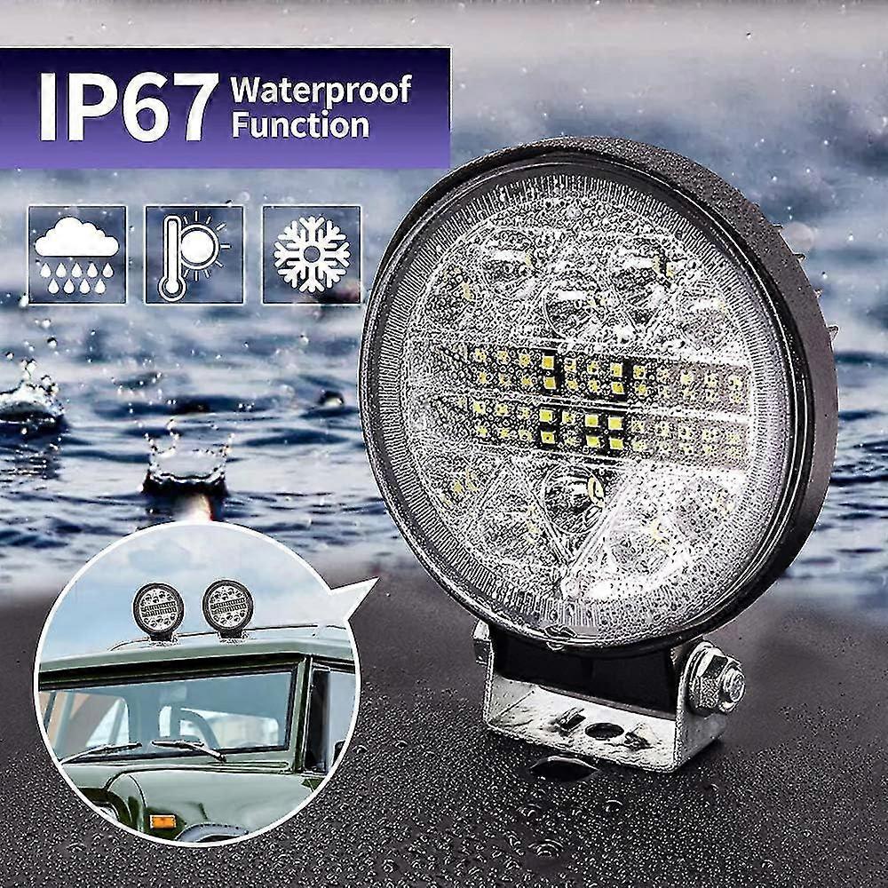 102W LED Work Light Offroad Driving Fog Lights, 2PCS Round LED Pods ...