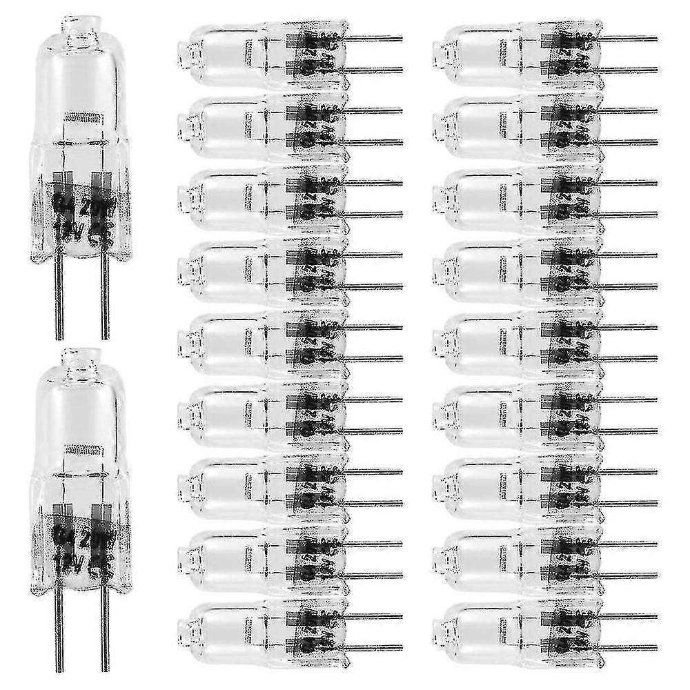 20 Pcs G4 Halogen Bulbs,20w 12v Halogen Light Bulbs 2 Pin Clear Lamp Bulb,for Cooker Lighting ...