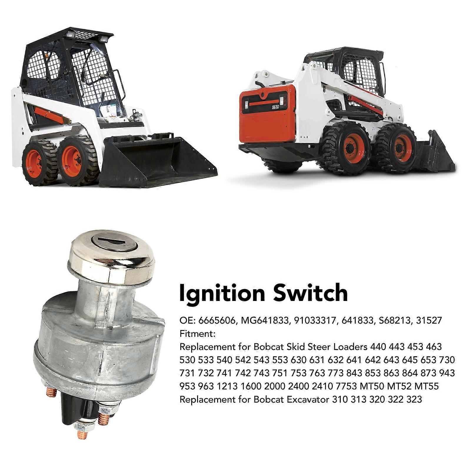 Ignition Switch with 2 Key 6665606 Replacement for Bobcat Loaders 310 ...