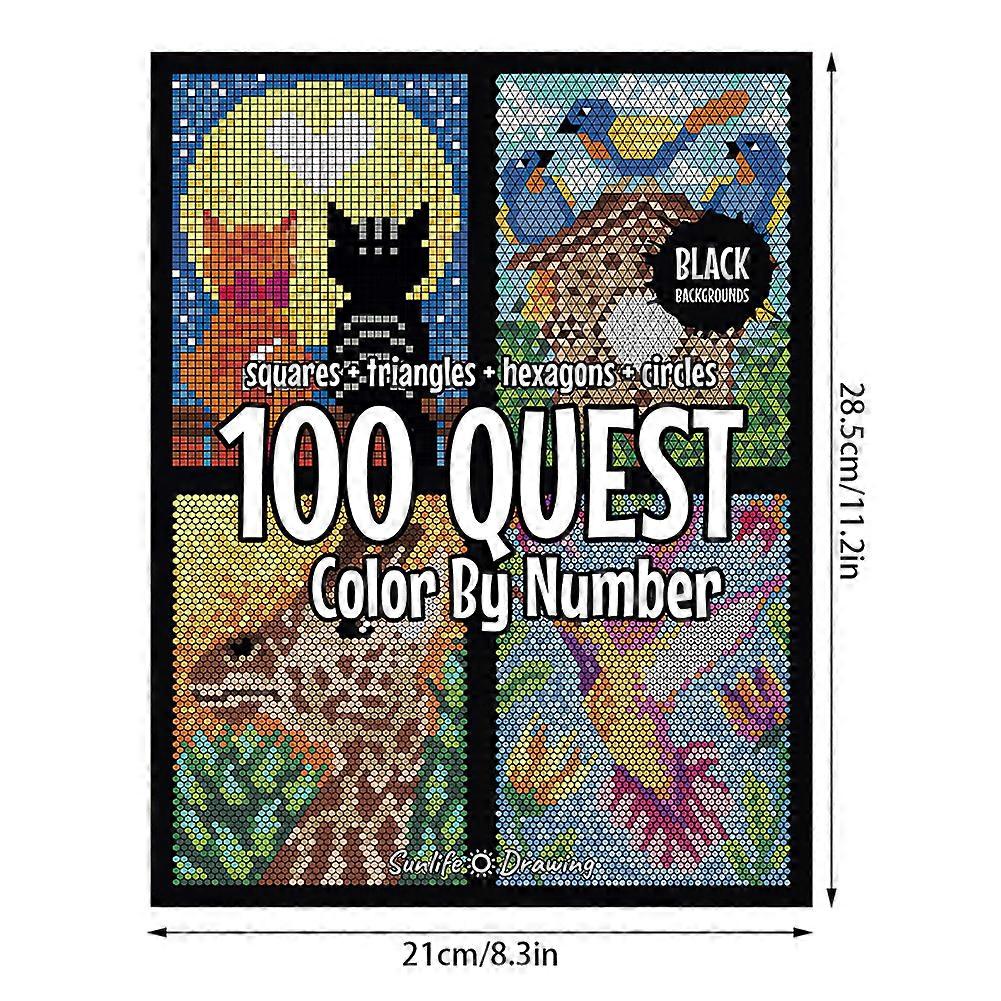 100-QUEST Color-Quest Activity Books for Adults Innovative Puzzle ...