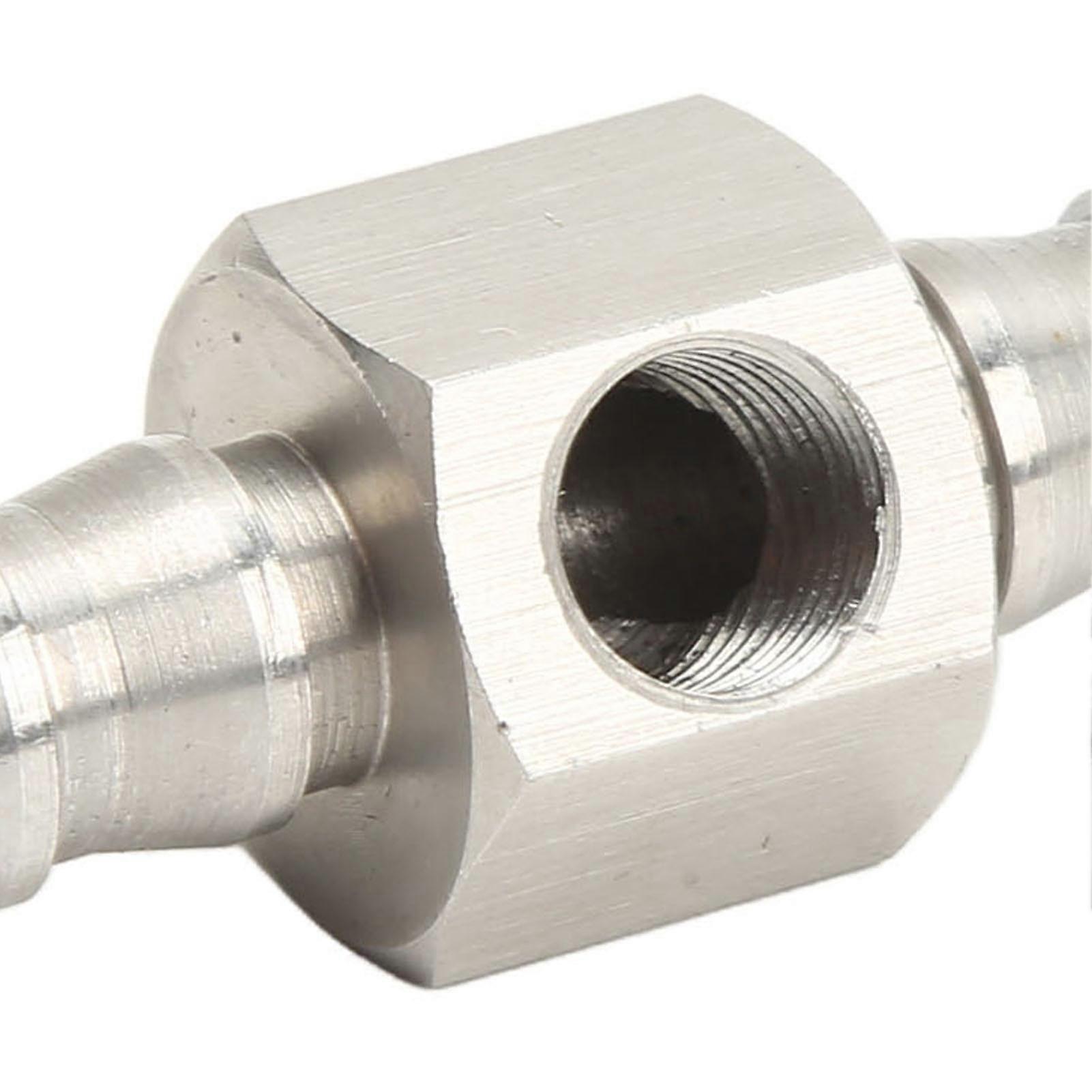 Fuel Line T Fitting Adapter 304 Stainless Steel Pressure Gauge Sensor ...