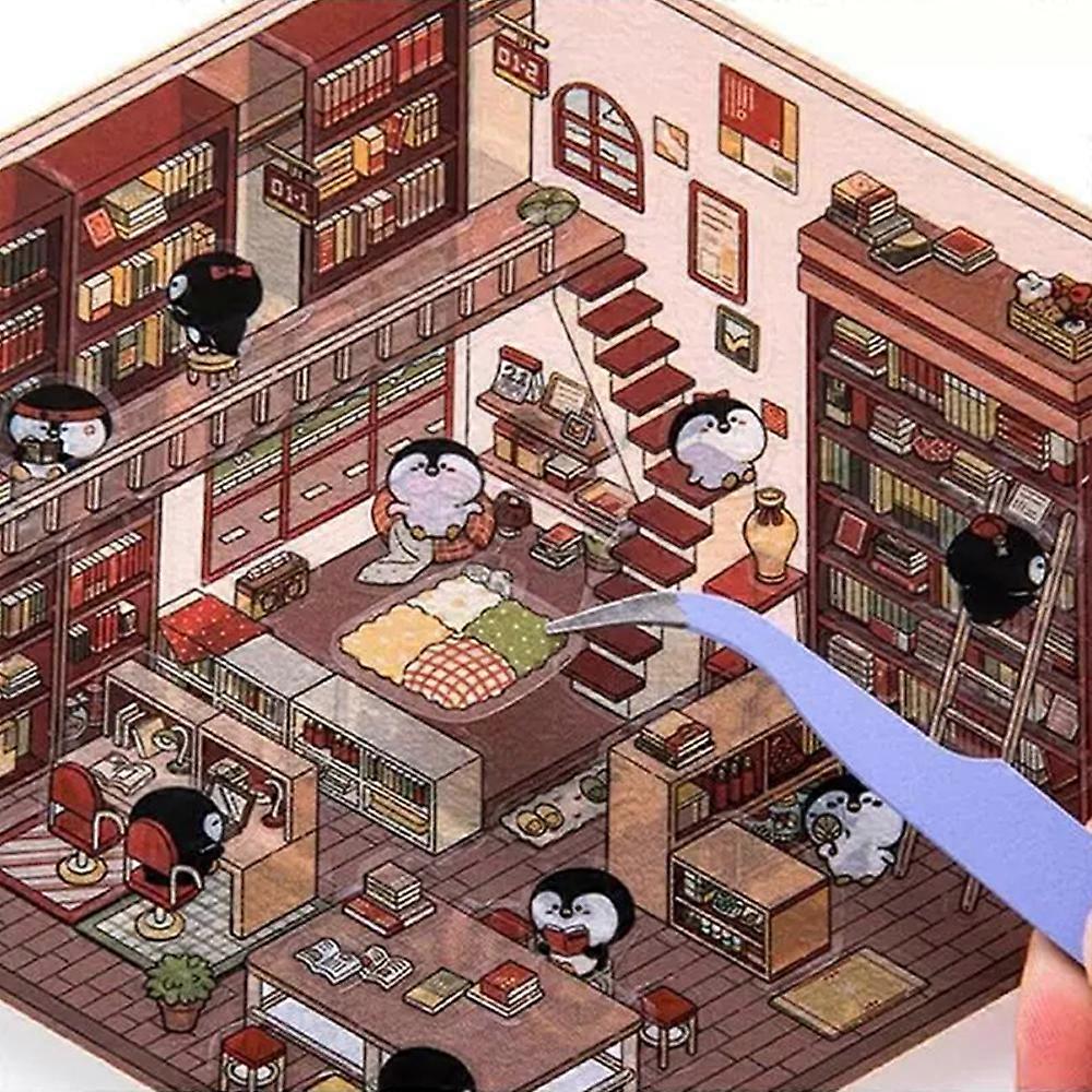 4 Sets DIY 3D House Stickers, Fun DIY Stickers Scene Make Your Own ...