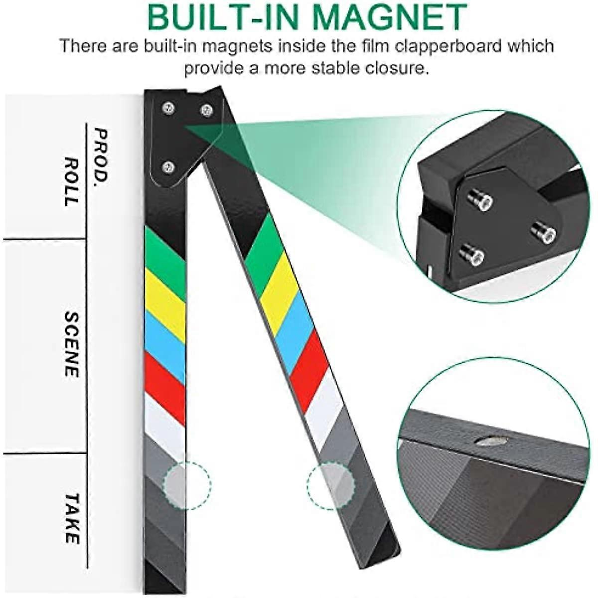 Film Clapper Board 12 x 10in Acrylic Plastic Director s Film Clapboard ...