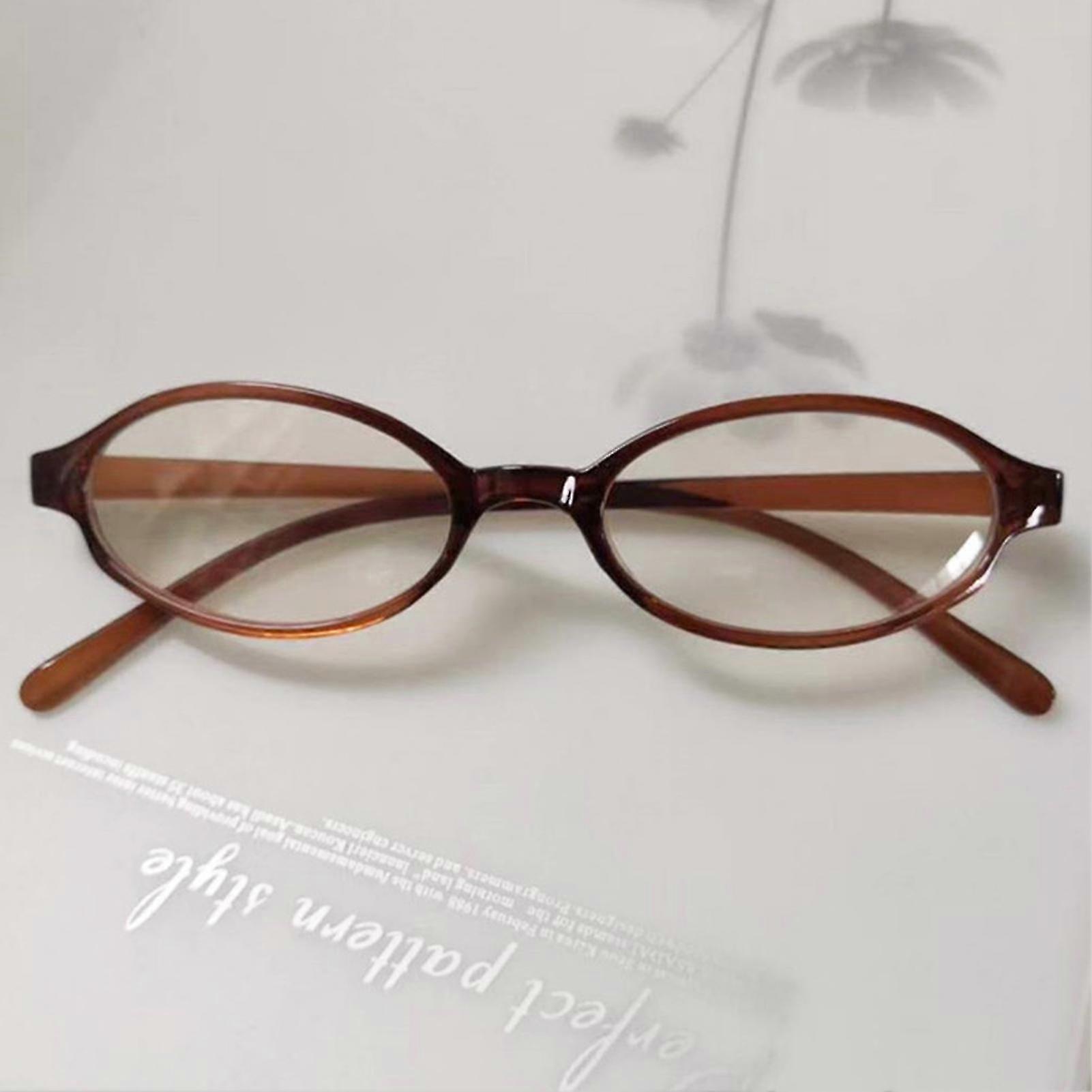 Blue Light Filter Glasses With Thin Reflective Lens Small Oval Frame ...
