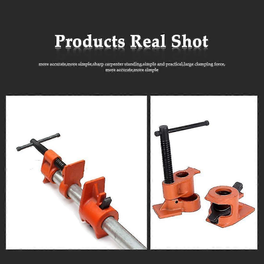 Wood Clamp Set, 26.5mm Clamp Wood Screw Vise Set Heavy Duty Iron ...