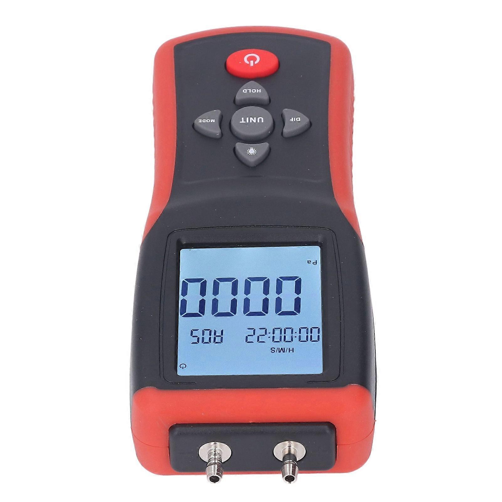 Digital Manometer 12 Units Selectable Multi Function Digital Differential Pressure Gauge with ...