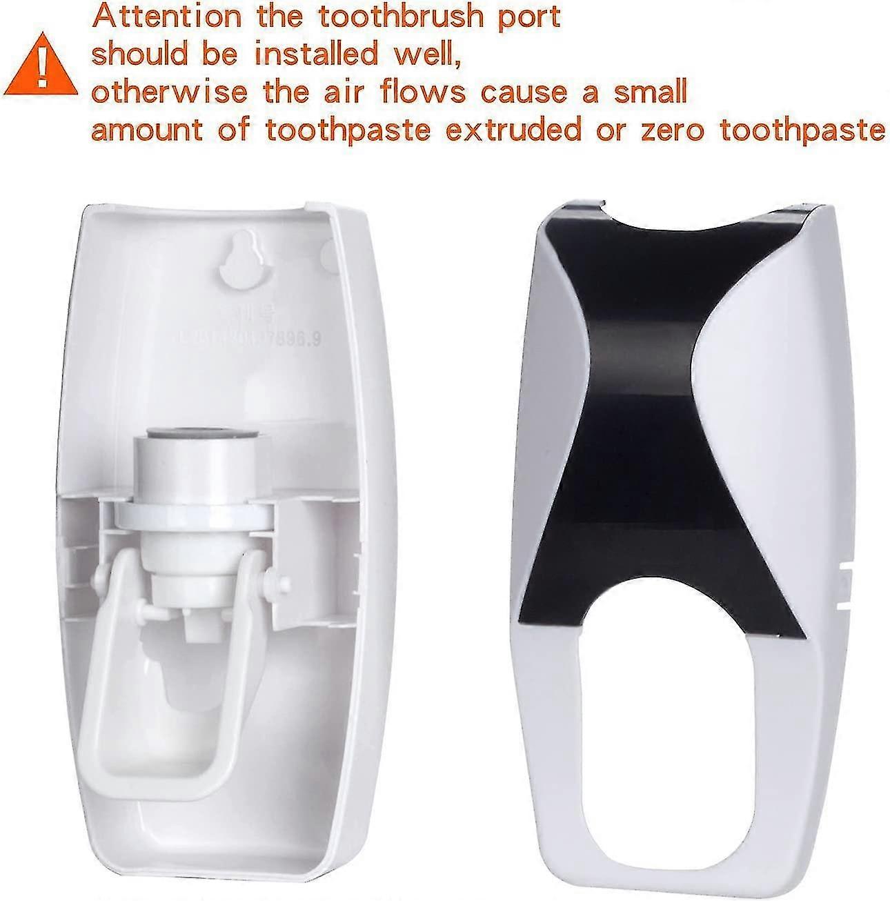 Toothbrush Holder Dust-proof Toothpaste Dispenser Wall Mounted Kids ...