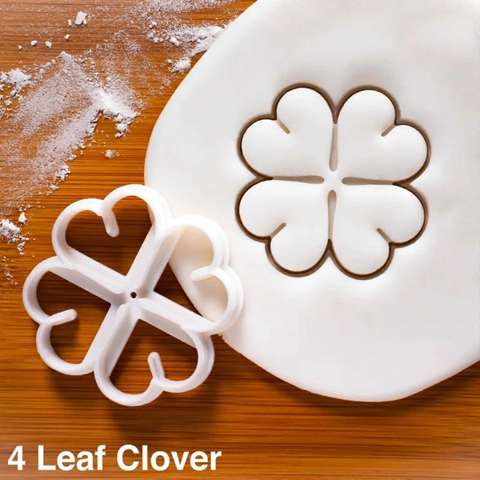 Cookie Moulds Baking Gadgets Plastic Material 3-leaf Clover/4-leaf ...