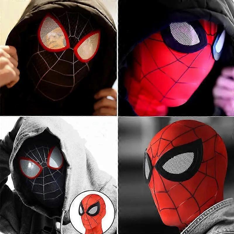 Spiderman Mask Superhero Miles Morales Peter Parker Spider Man Cosplay ...