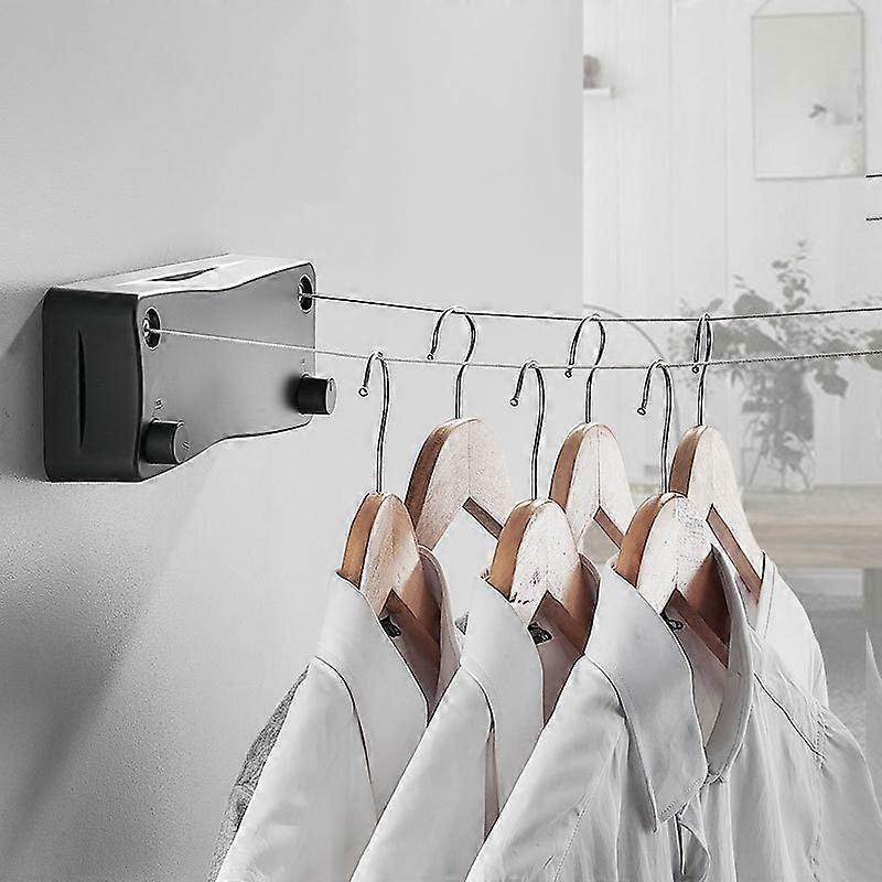 Clothesline Extendable - Double line - 10.4 m(2x5.2) - Nail-free ...