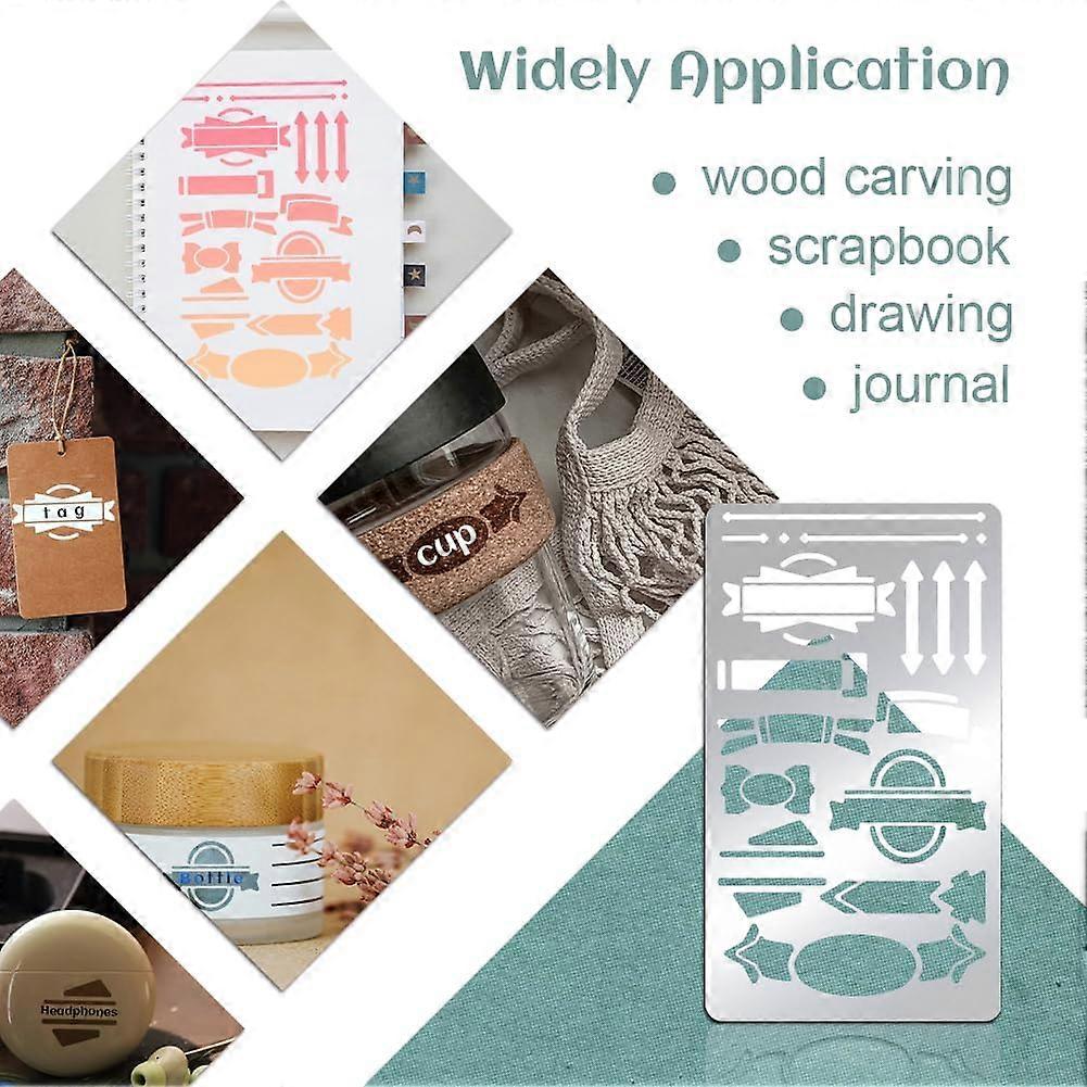 1Pc Label Symbol Metal Stencil Stainless Steel Template Tool Metal ...