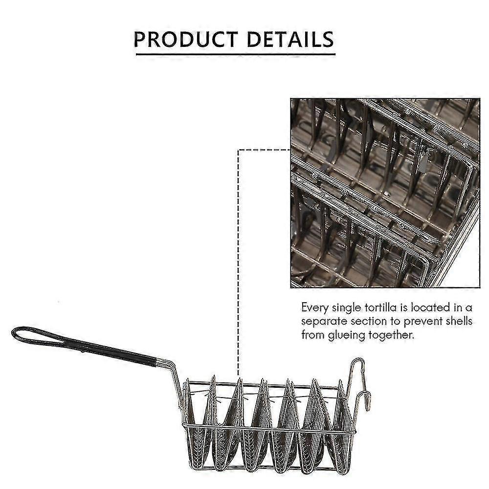 Taco Fryer Basket, Taco Shell Fryer, Holds 6 Shells Deep Fryer Taco ...