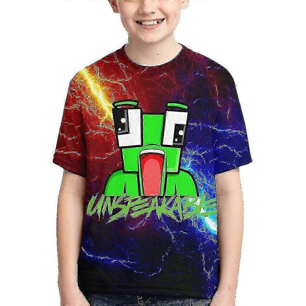 Kids Unspeakable Tops, Boys And Girls 3d Print T-shirt, Summer Short ...