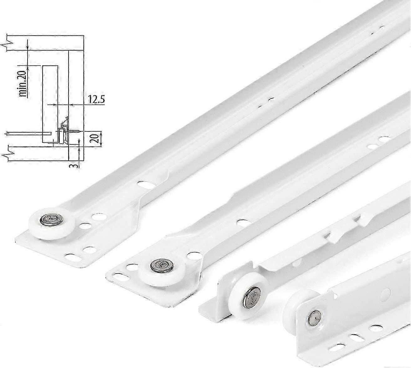 Drawer Slides 400mm - Set Of 2 (1 Pair) Sliding Drawer Runners, In ...