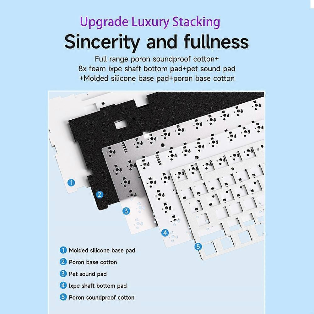 AULA F75 Mechanical Keyboard Wireless Gasket Structure Keyboard with ...