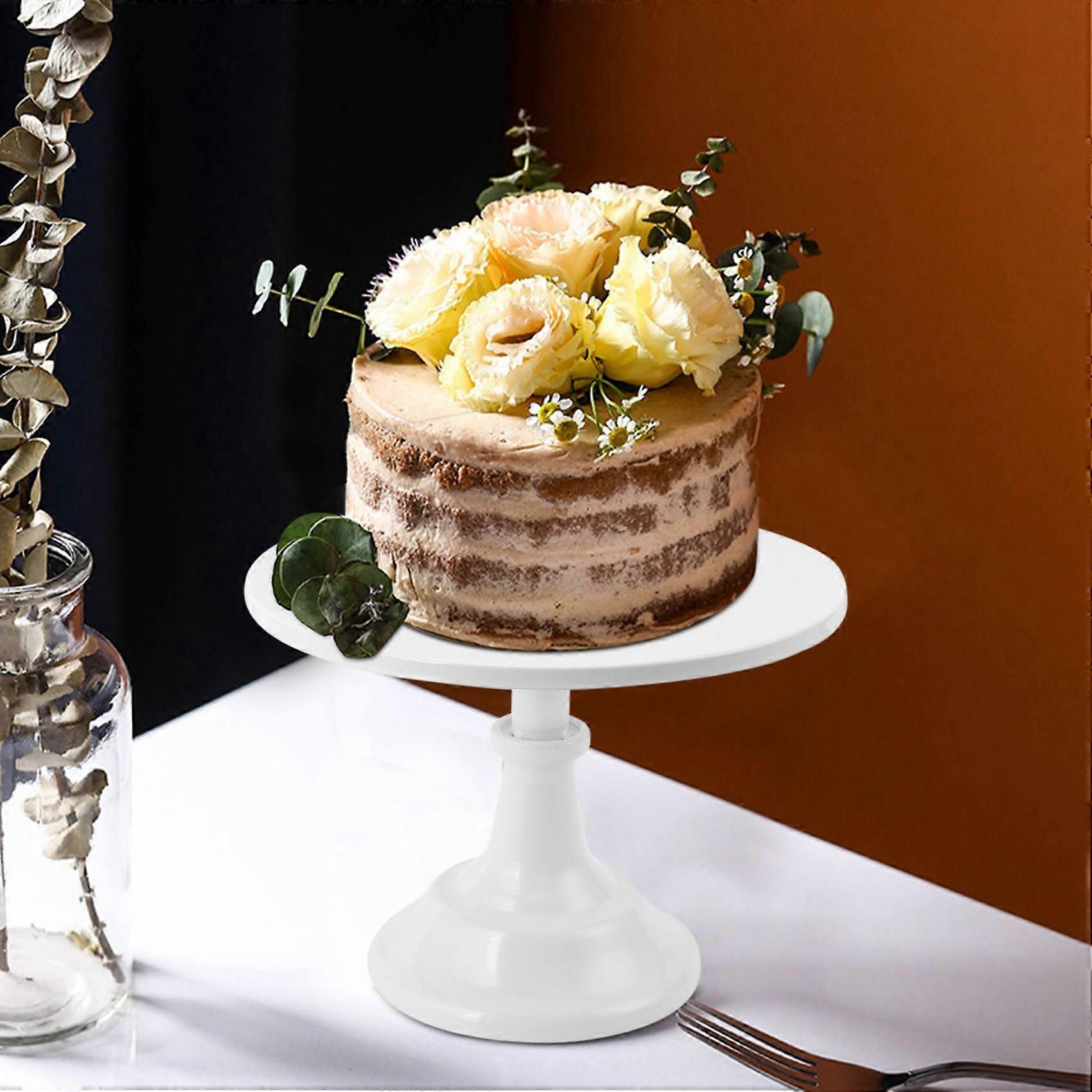 Metal Iron Cake Stand Round Pedestal Dessert Display Rack White | Fruugo UK