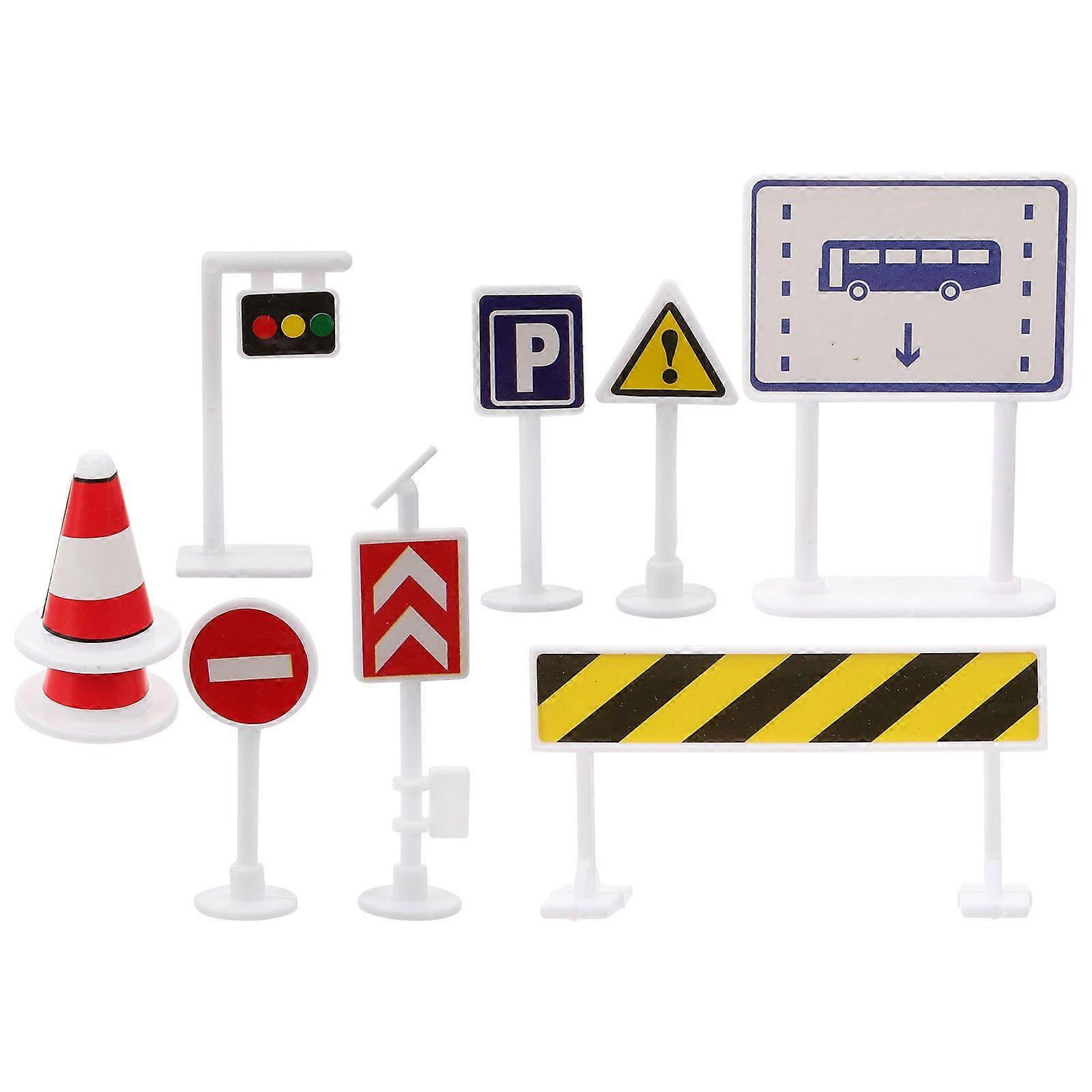 1 Set Street Road Signs Children Traffic Signs Playset Mini Traffic ...