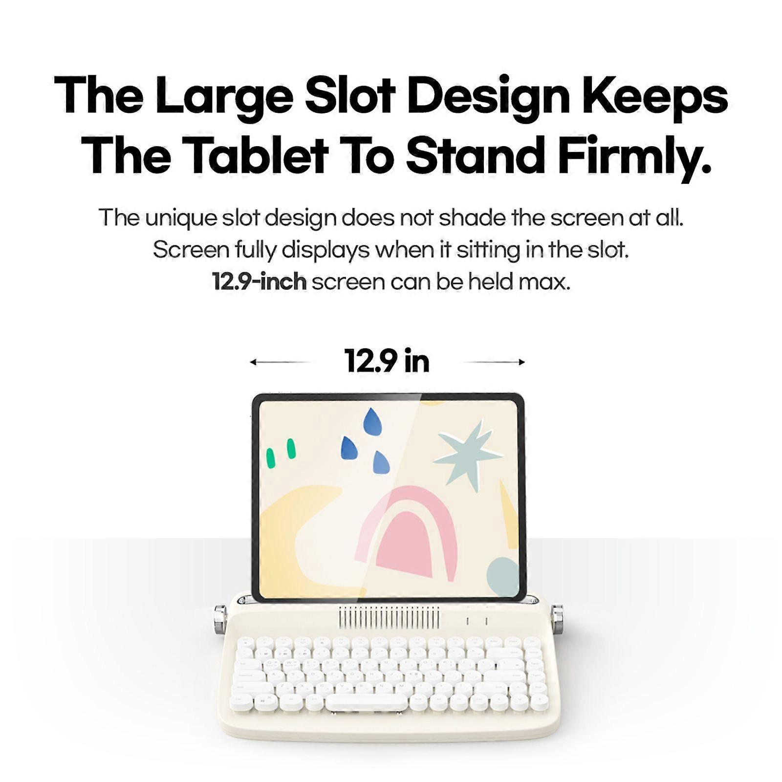 Mechanical Gaming Keyboard BT Wireless Keyboard with Round Keycap for ...