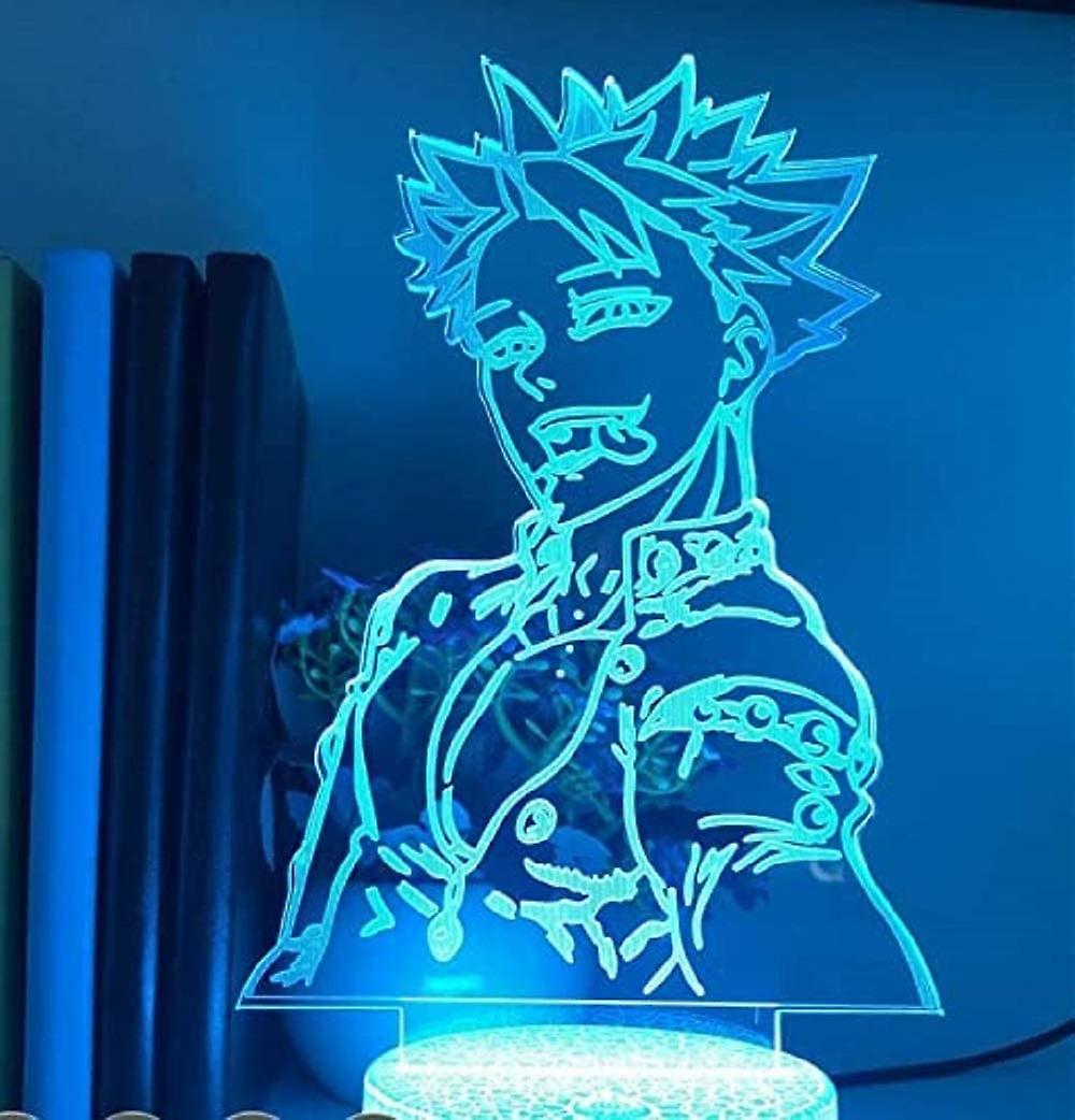 Veeki Anime Lamp Illusion Light LED Night Light Lamp Escanor Seven ...