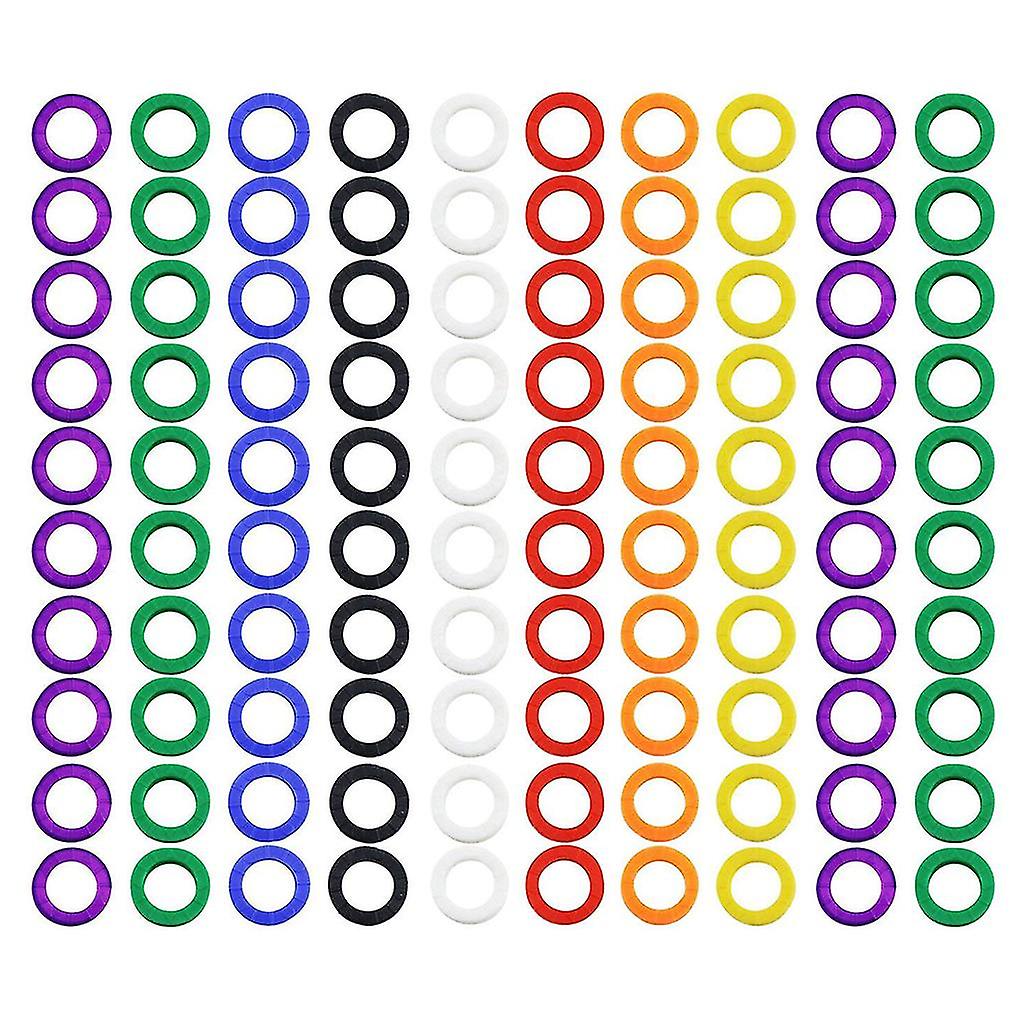 80 Pieces Colorful Key Caps Rubber Key Identifier Rings For House Key ...