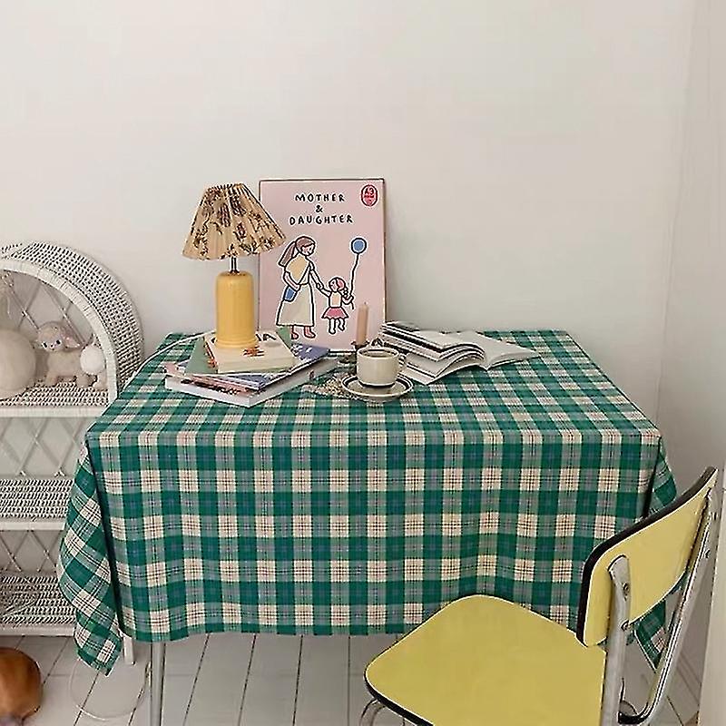 Ins Checkered Rectangular Tablecloth Cafe Restaurant Plaid Table Cloth Picnic Photo Prop ...