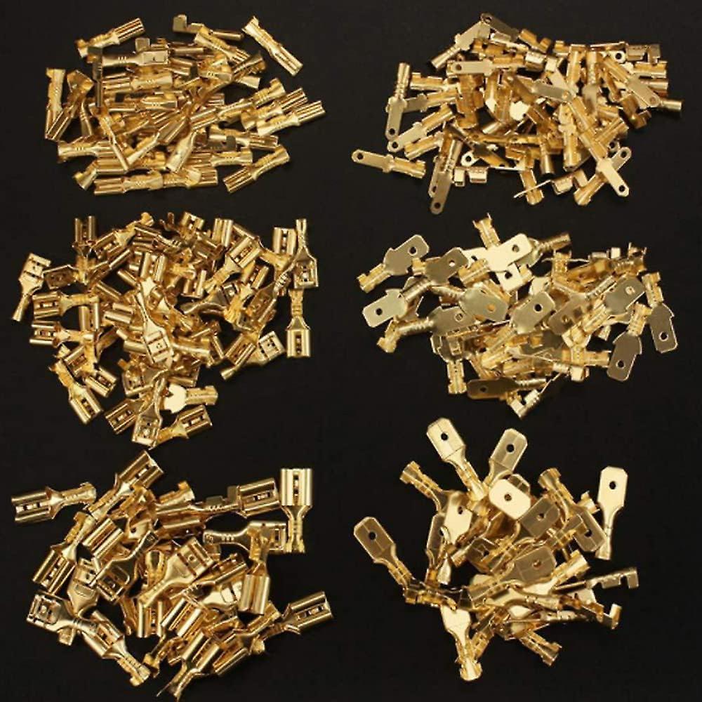 Brass Crimp Terminals 480 Pcs Electrical Crimp Terminal 2.8/4.8/6.3mm ...