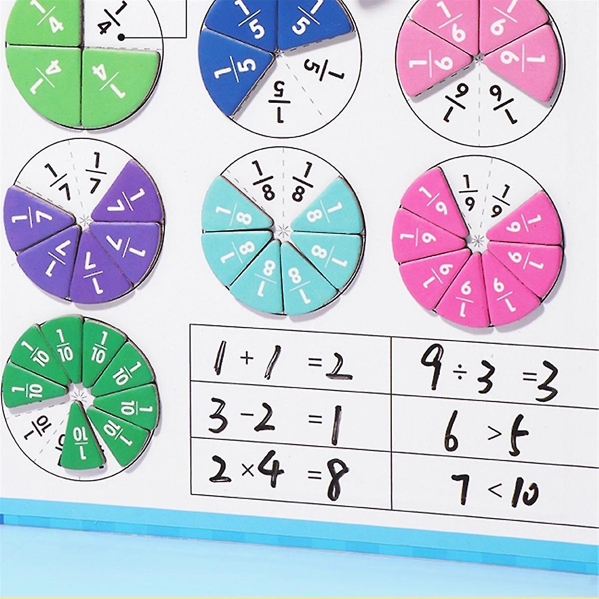 Children'S Magnetic Fraction Learning Math Toys Fraction Book Set ...