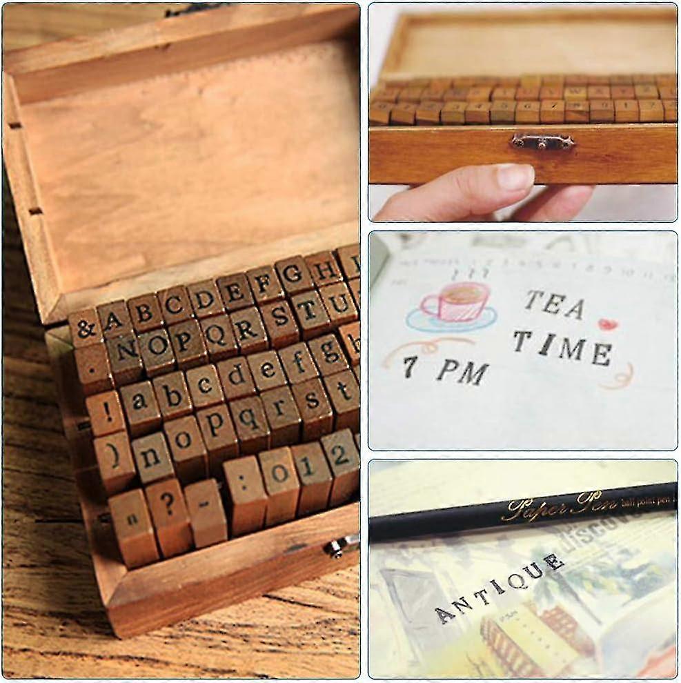 Alphabet Letter Stamp With Numbers And Symbols, 70 Pieces Stamp Set ...