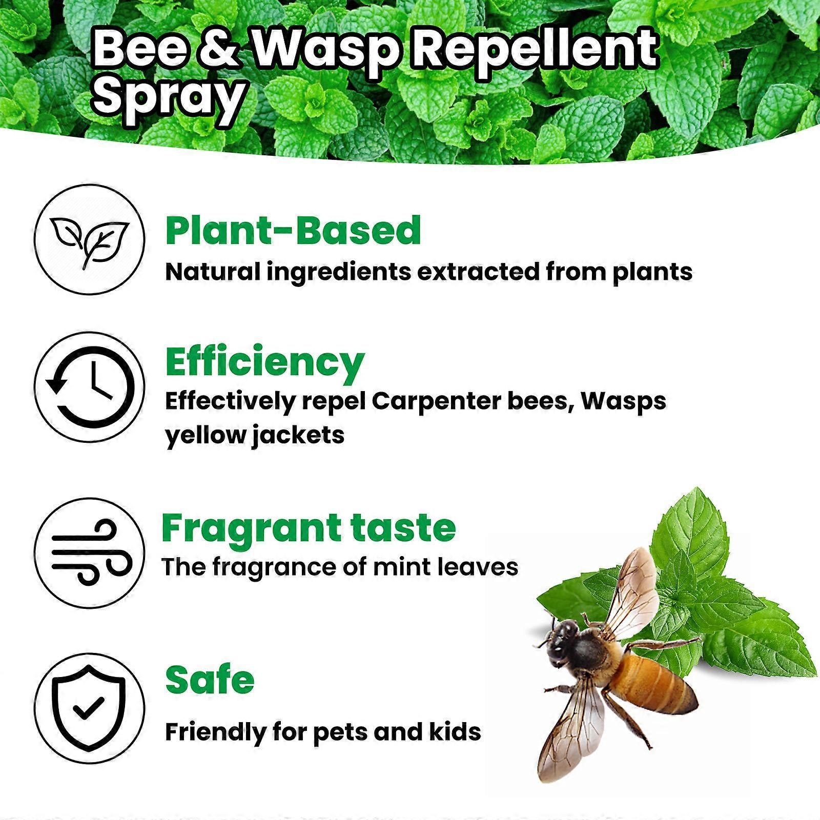 Bee & Wasp Repellent Spray,Bee Repellent Outdoor/Indoor to Repellent ...