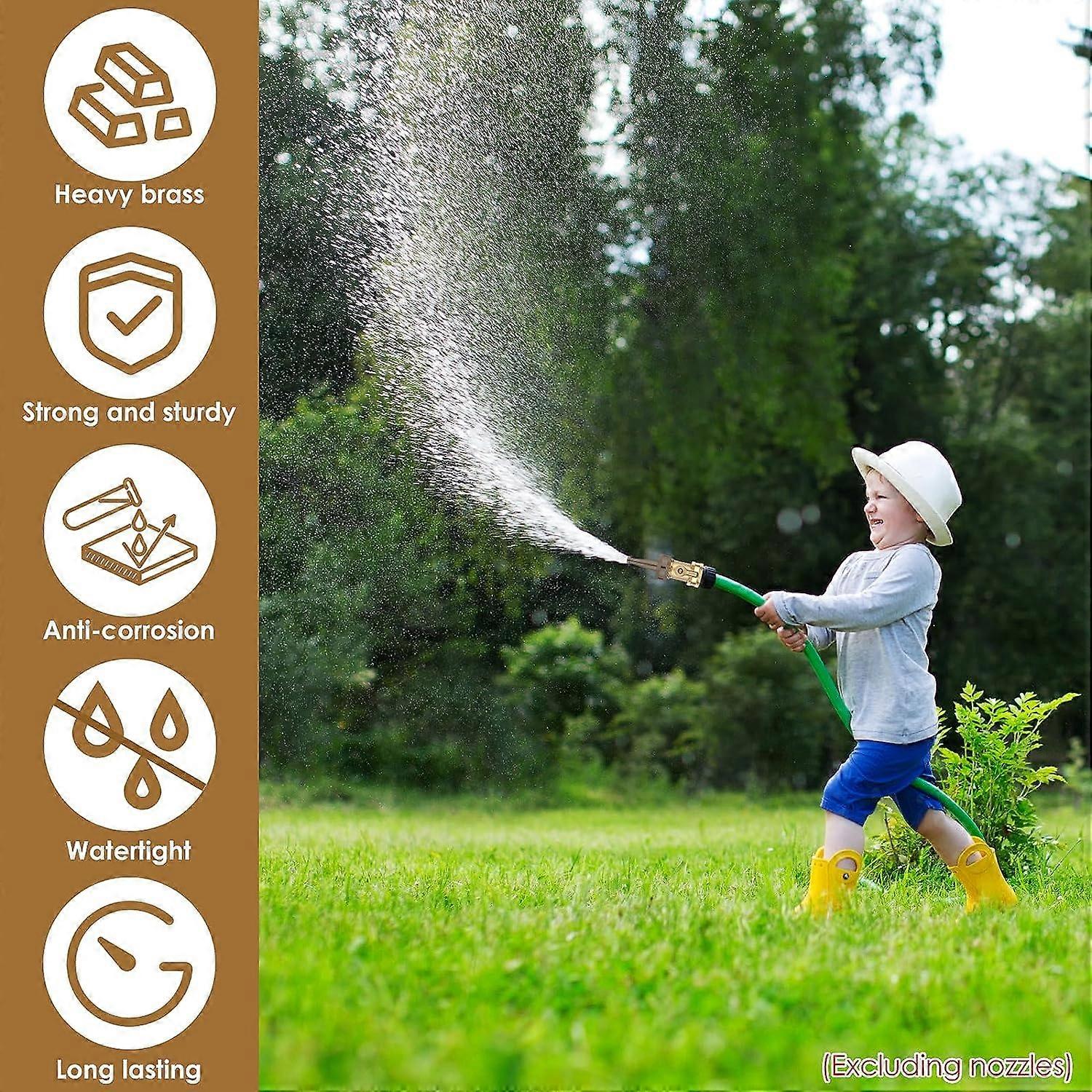 2/4Pcs Water Hose Shut Off Valve 3/4inch Solid Brass Garden Hose Ball ...