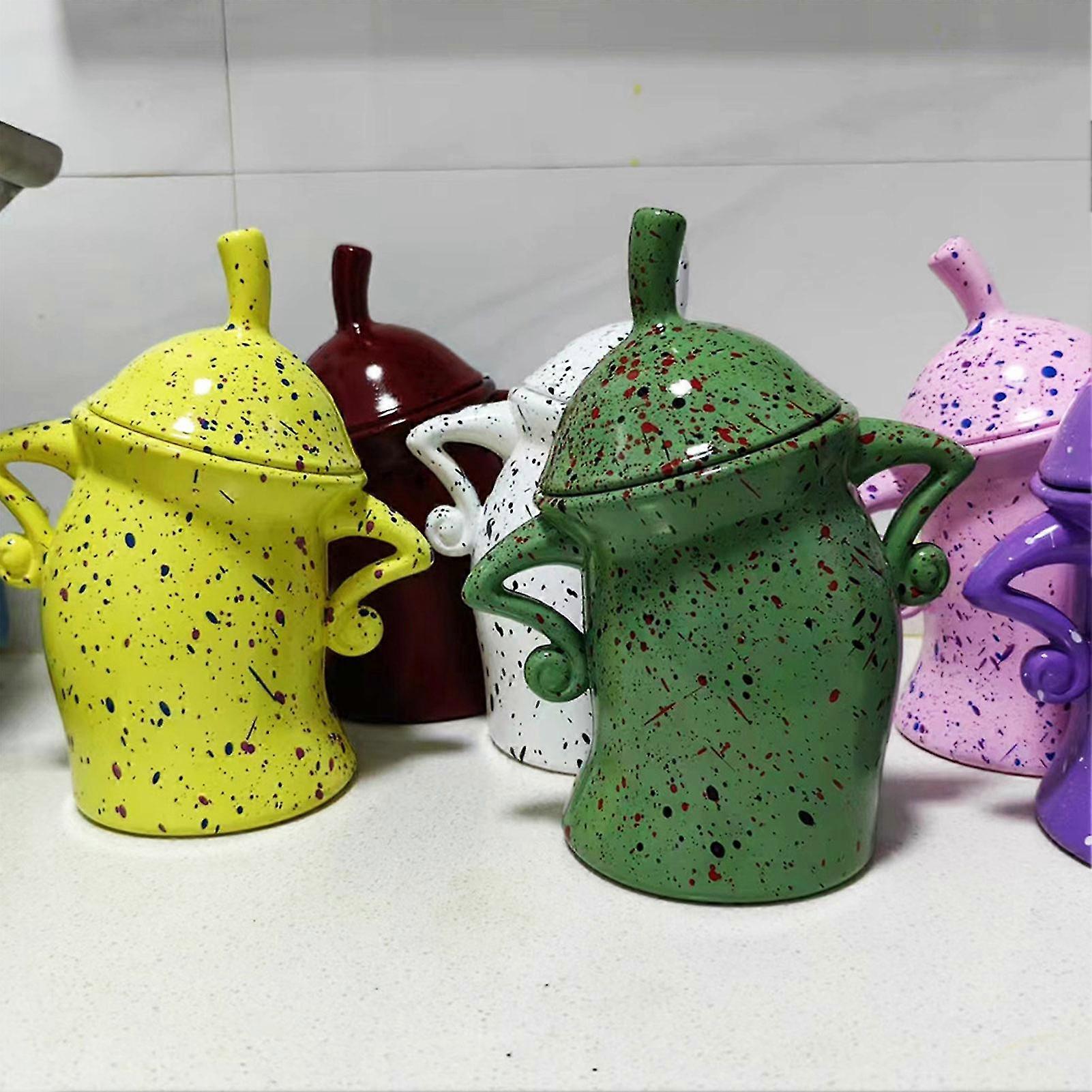 Canister With Attitude, Large Ceramics Jar With Lid, Cute Creative Food ...