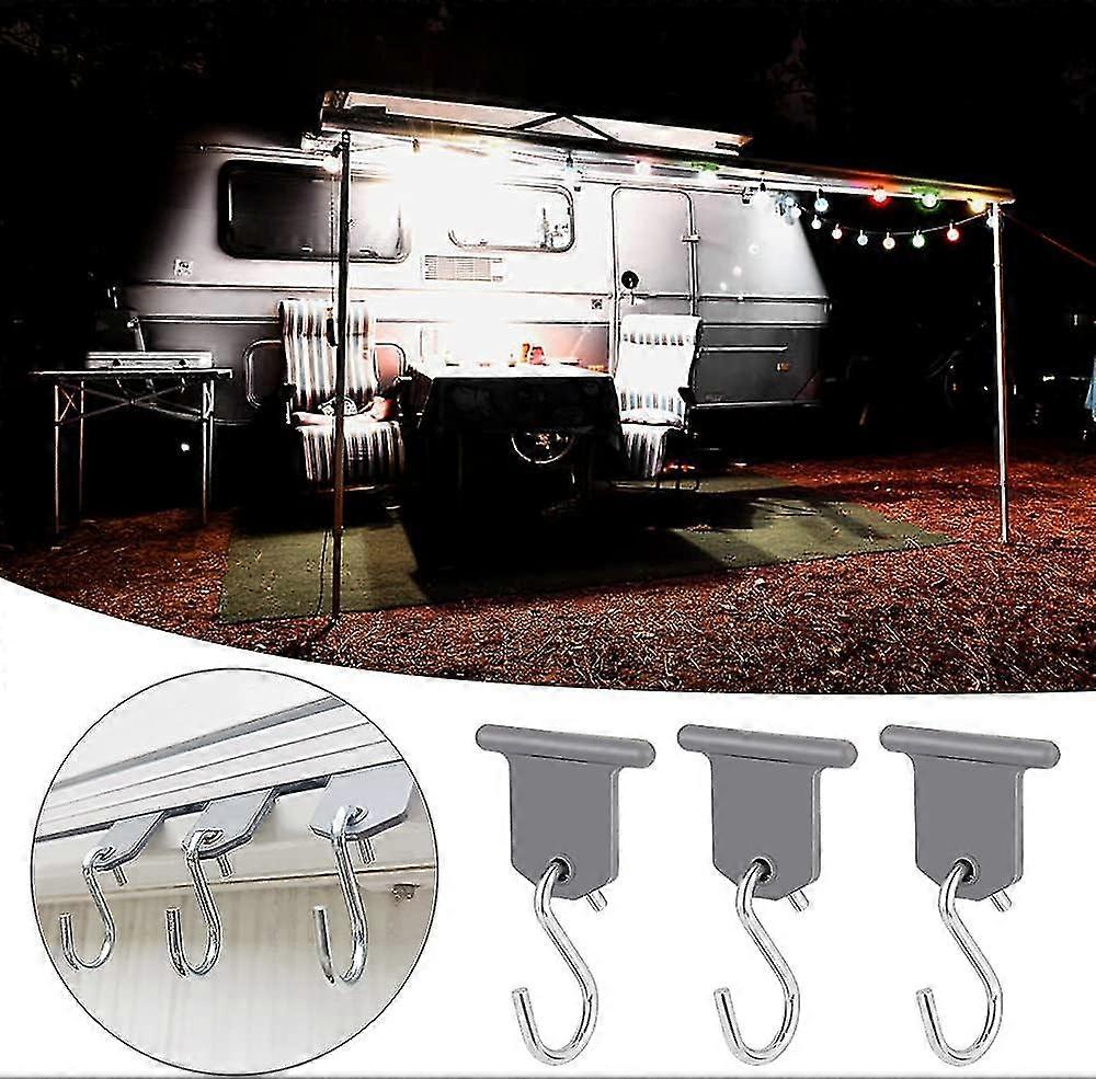Homgaty Rv Awning Hooks 16pcs Awning S Hook Hangers Rv Party Light ...