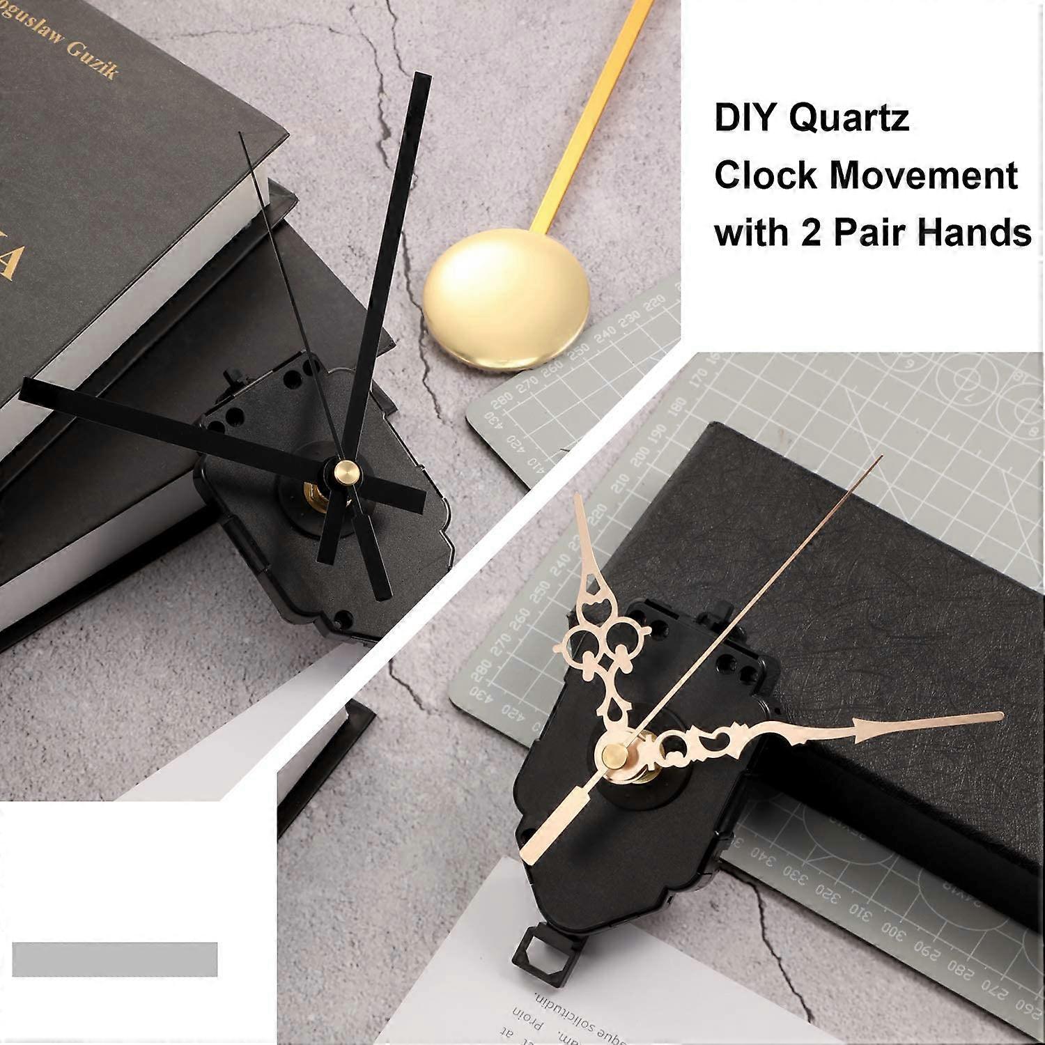 Quartz Pendulum Clock Movement DIY Movement Kit with 2 Pairs Hands ...