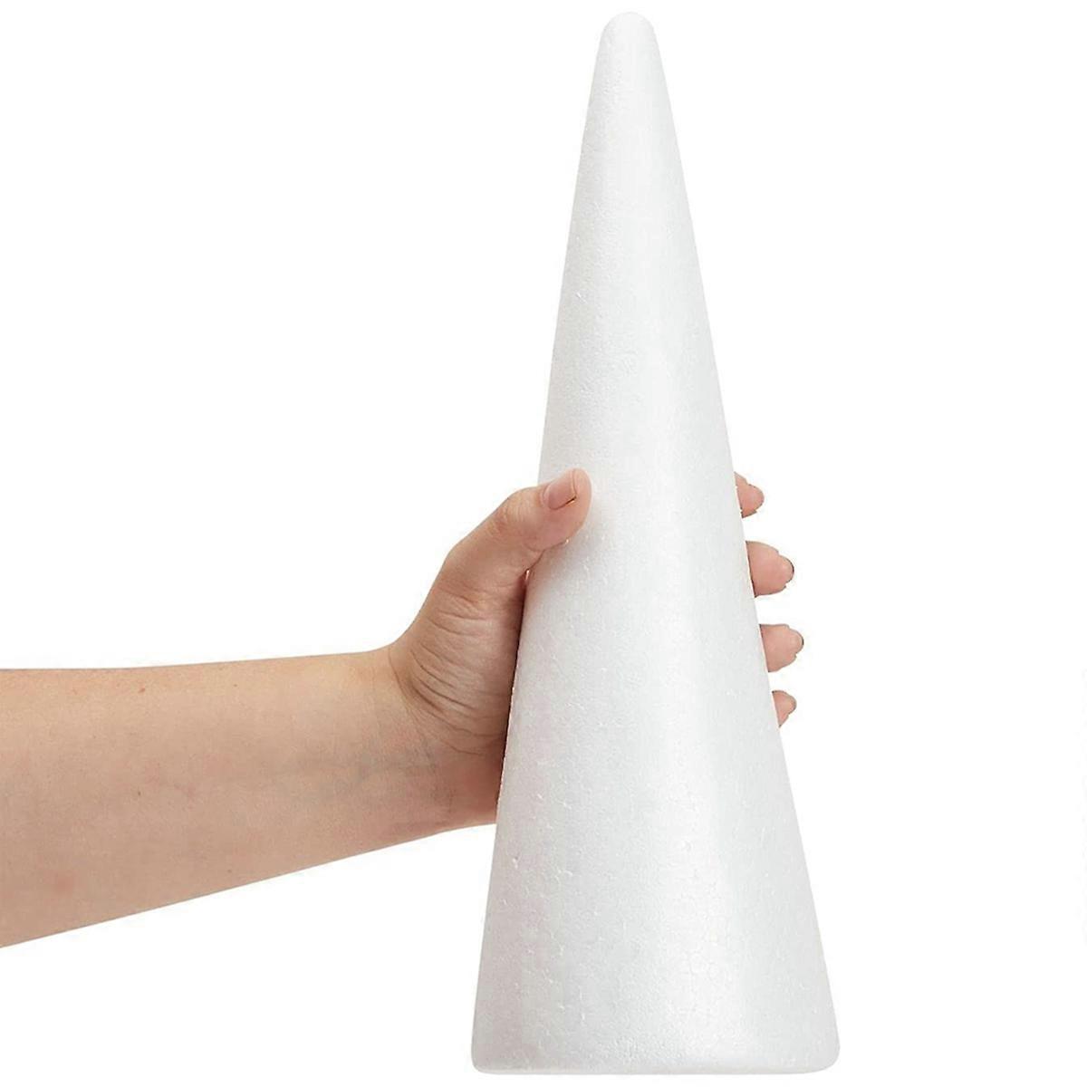 Foam Tree Cones for , White Polystyrene (4.5 x 13.5 In, 4 Pack) | Fruugo UK