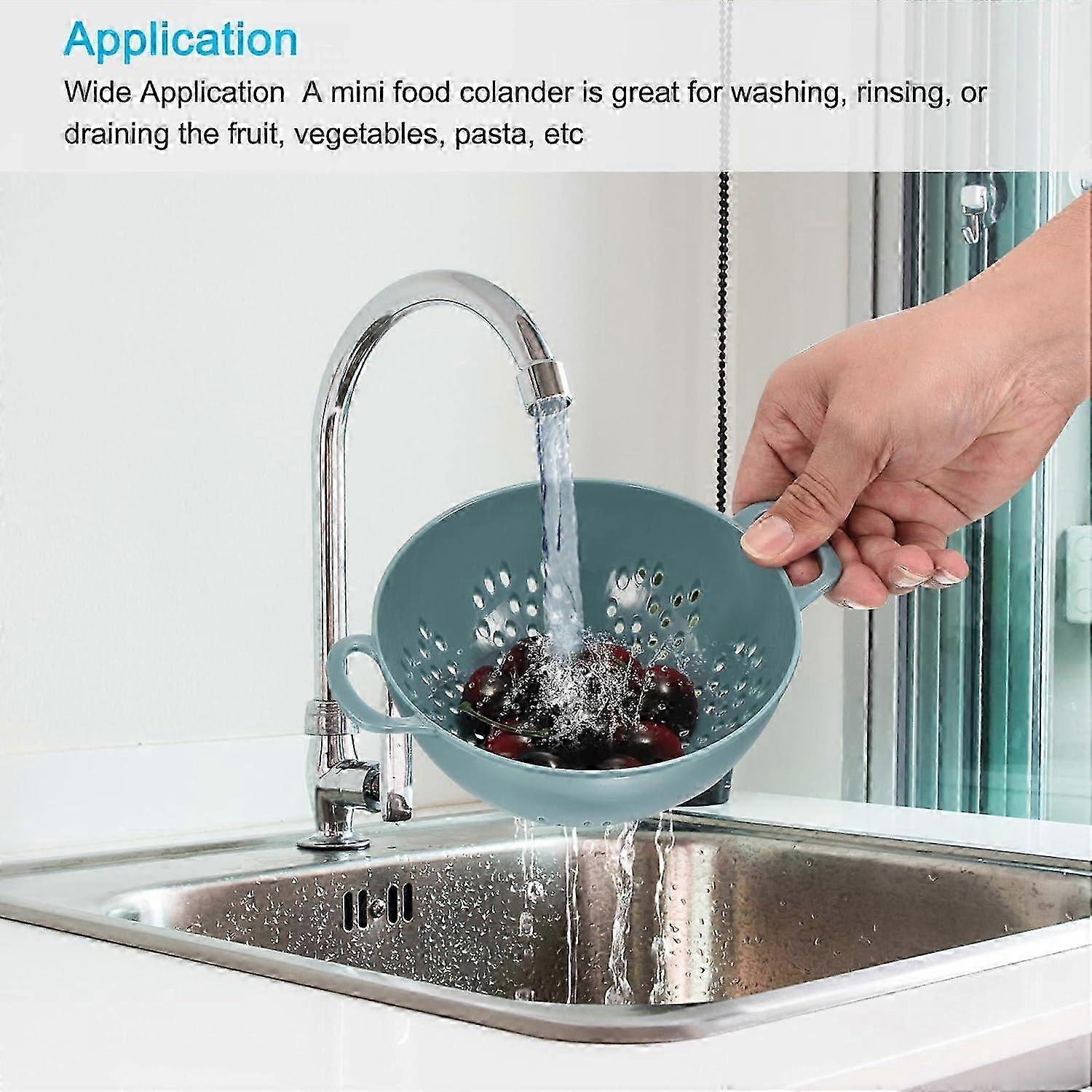 Mini Food Colander with Double Handles, Rice Washing Strainer Plastic ...