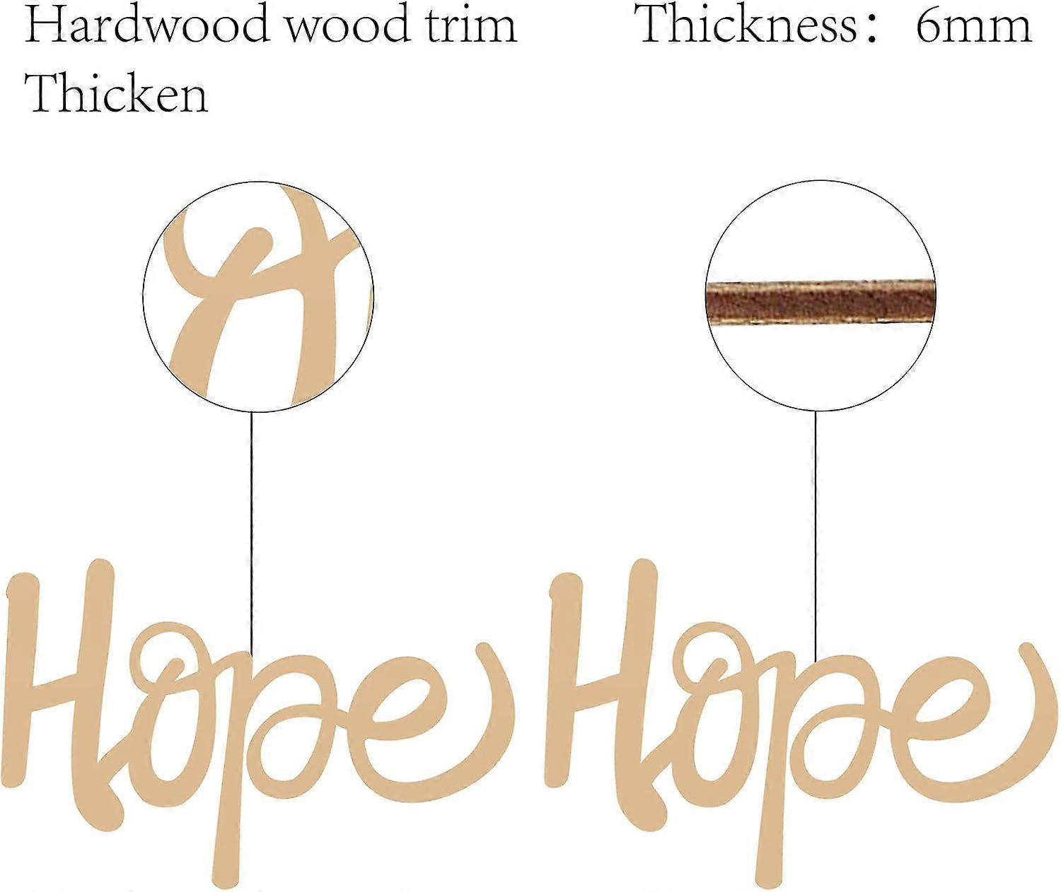 Laser Cut Hope Wood Sign Wall Art Cutout Letter Sign 6 x 10inch ...