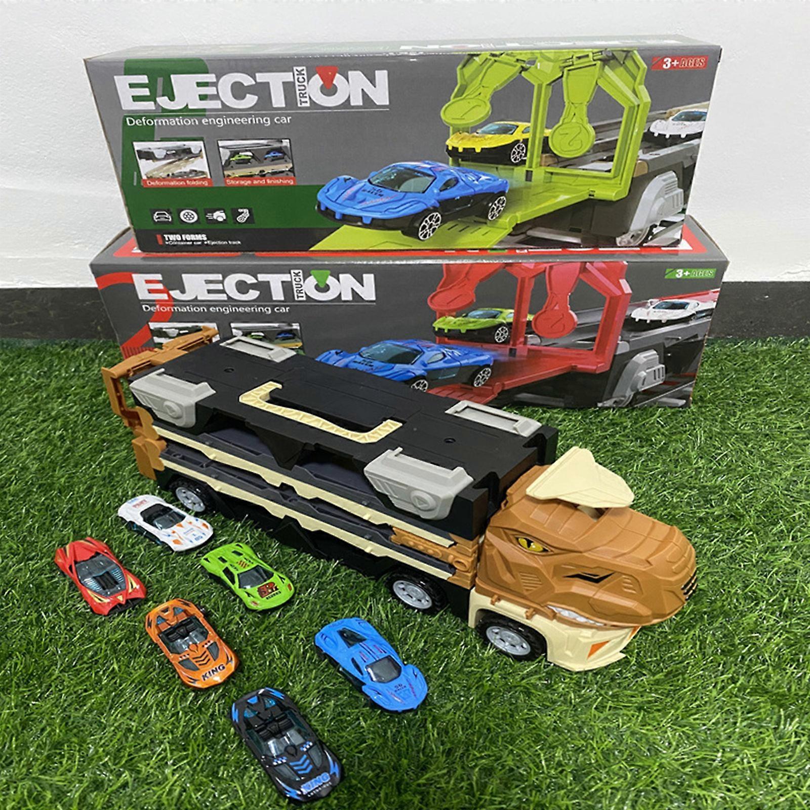Mega Hauler Truck with Ejection Race Track - 2024 New 7 feet Kids ...