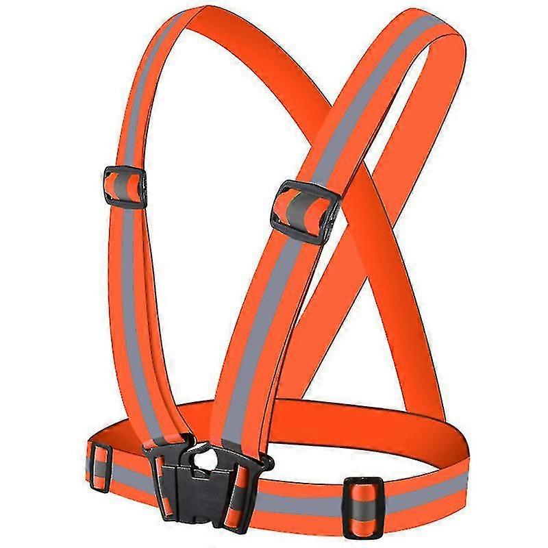 Hi Vis Safety High Visibility Vest Gear Adjustable Reflective Strap ...