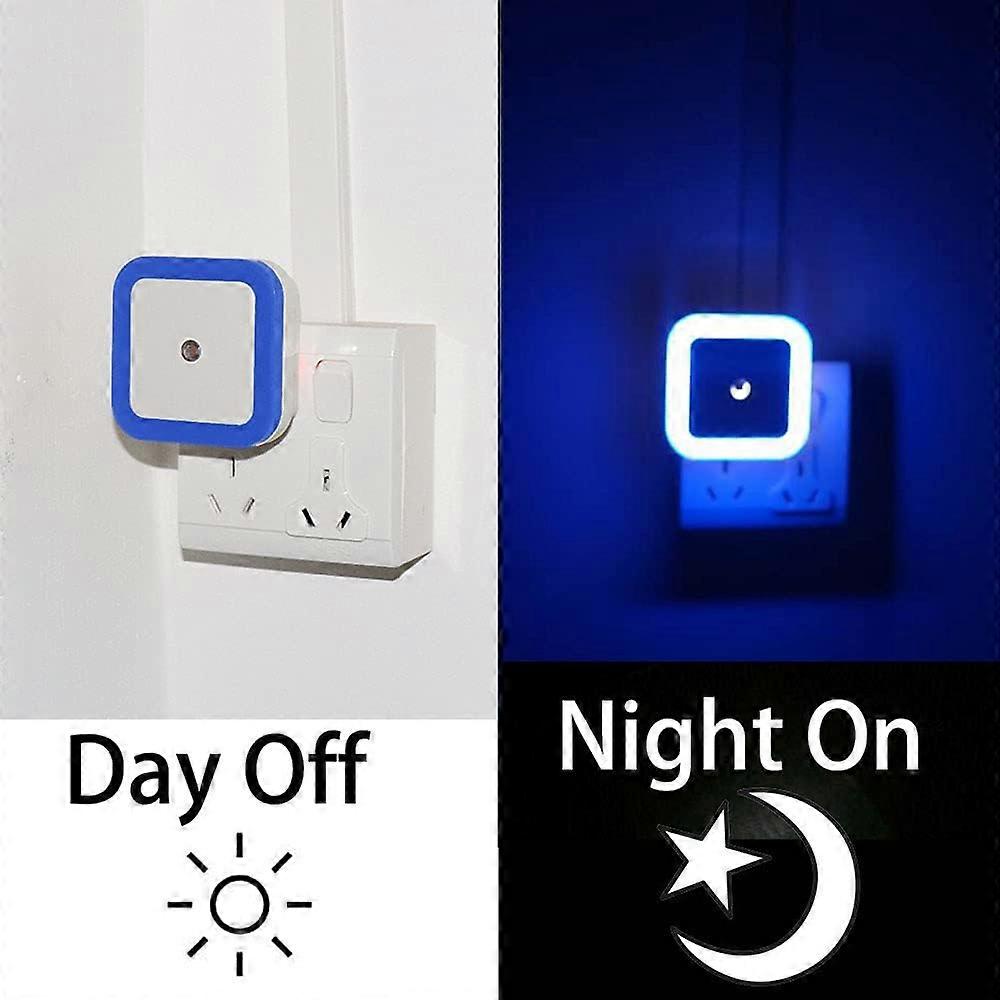 LED Night Light Plug In Night Light Blue Light With Smart Light Sensor ...