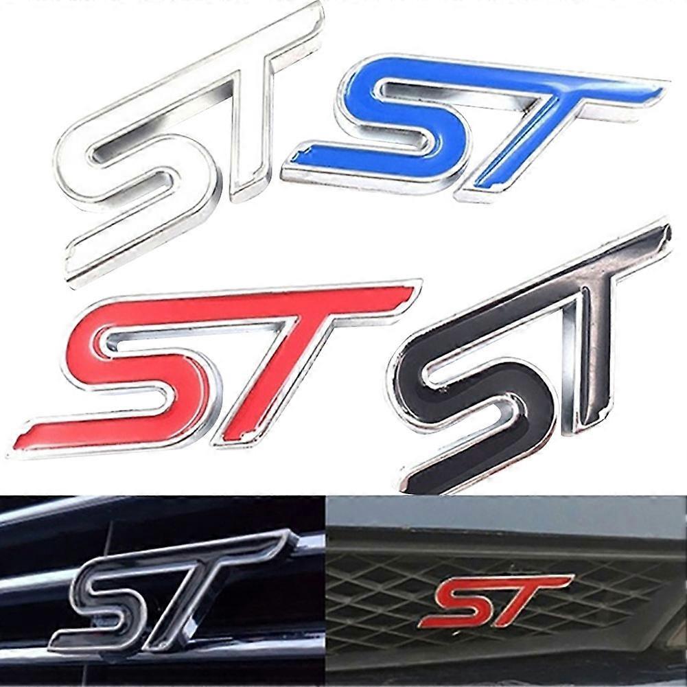 3D ST Racing Car Metal Emblem Badge Sticker Decor for Ford Focus Fiesta ...