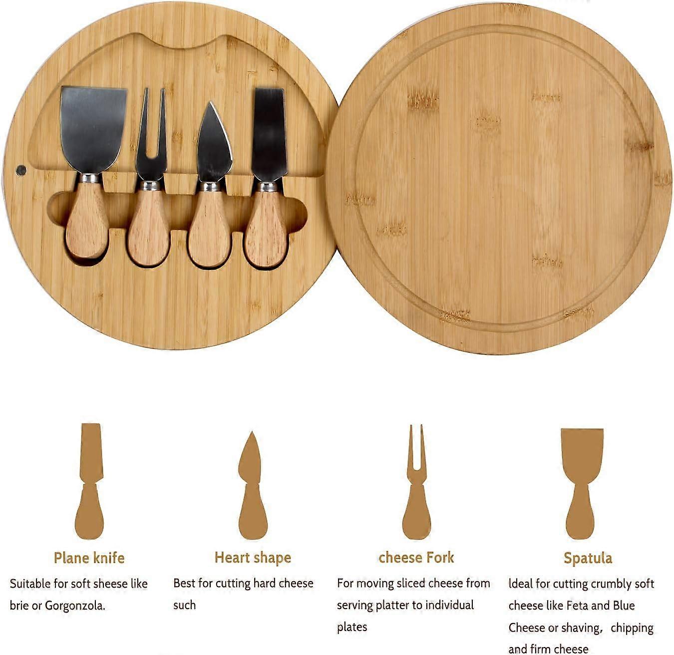 Bamboo cheese board cheese board for cutting fruit and food ideal for ...